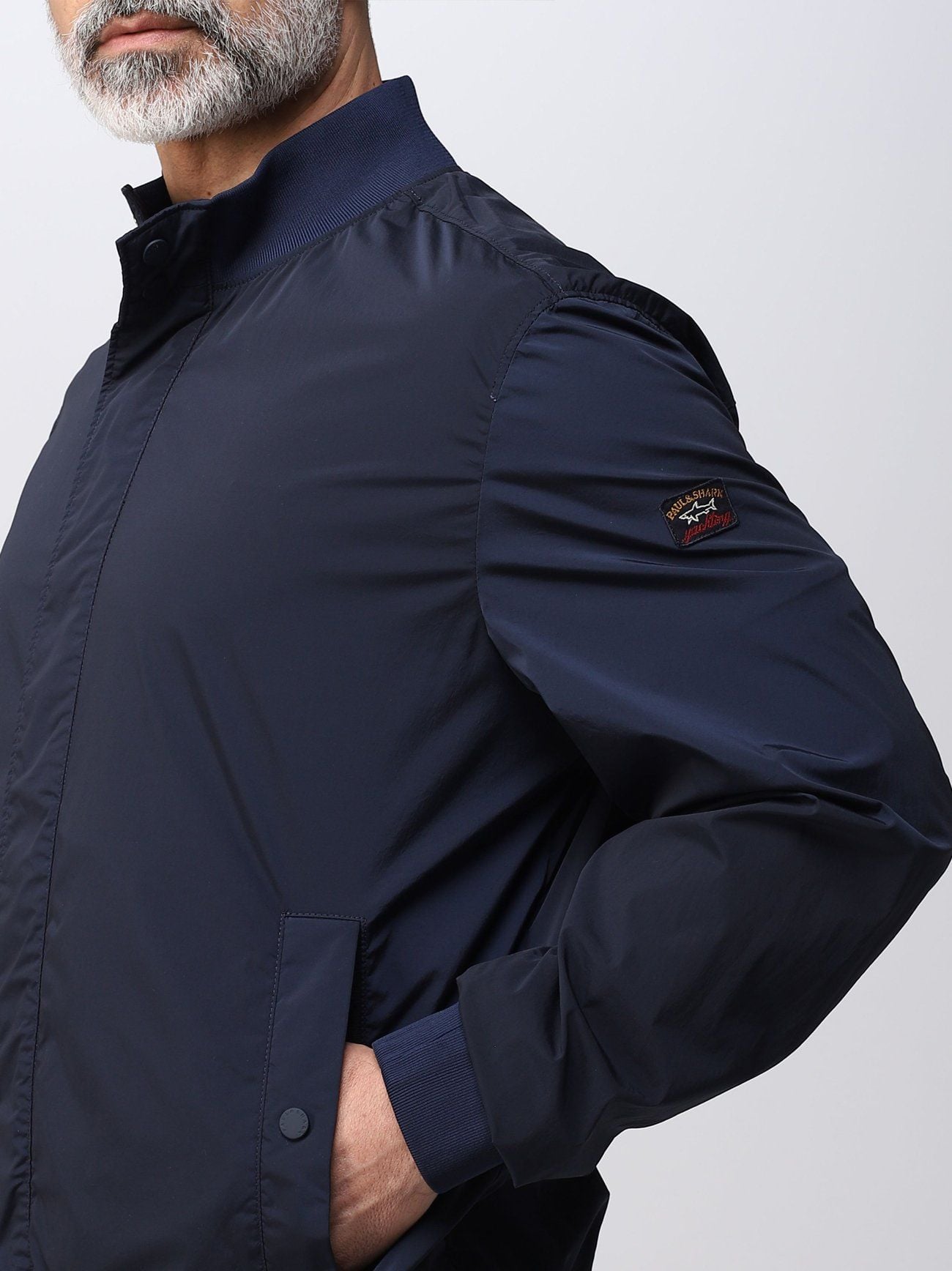 Paul and Shark Mens Blue Econyl Bomber Jacket | Designerwear | Hassle ...