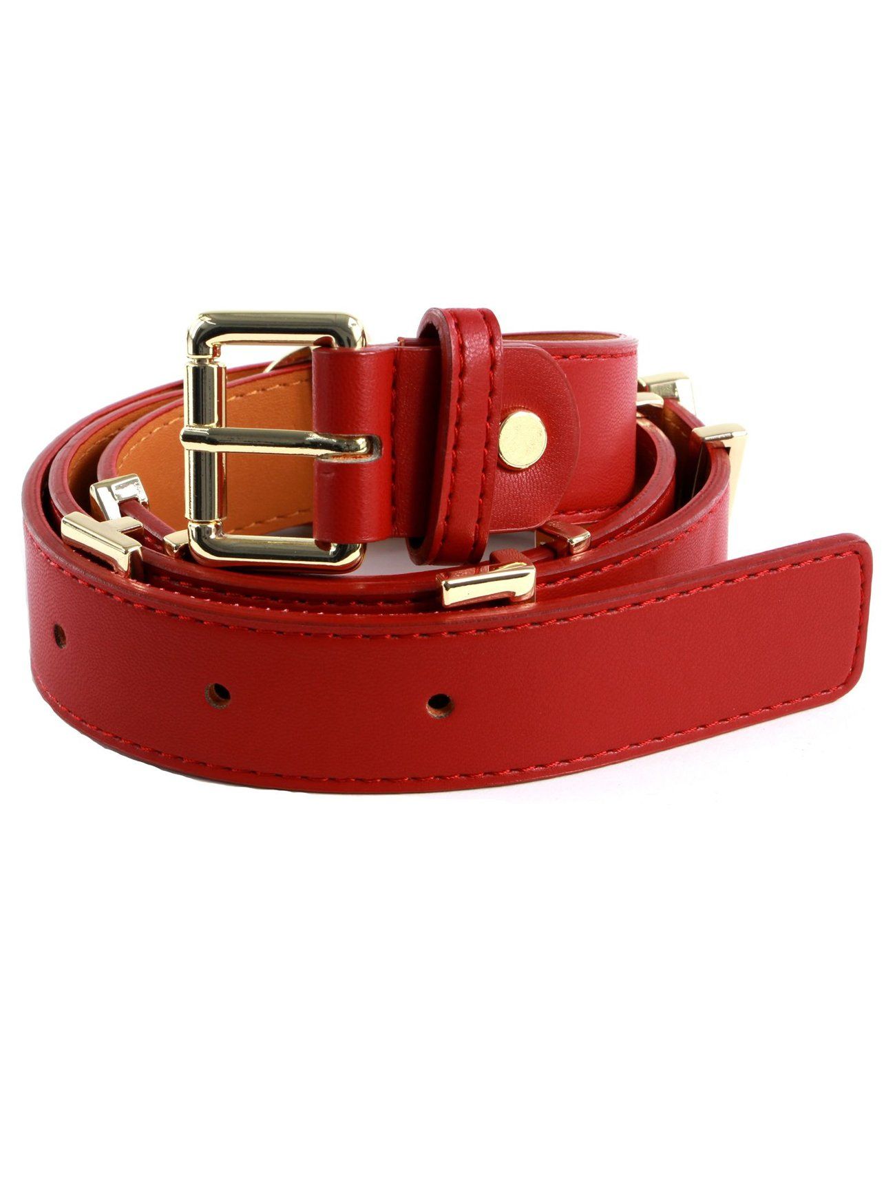 Valentino Womens Red Emma Belt | Designerwear