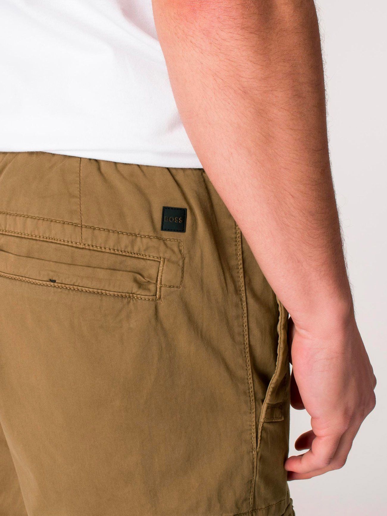 BOSS Open Beige Sisla Cargo Shorts | Designerwear | Buy Now Pay Later with ZipPay