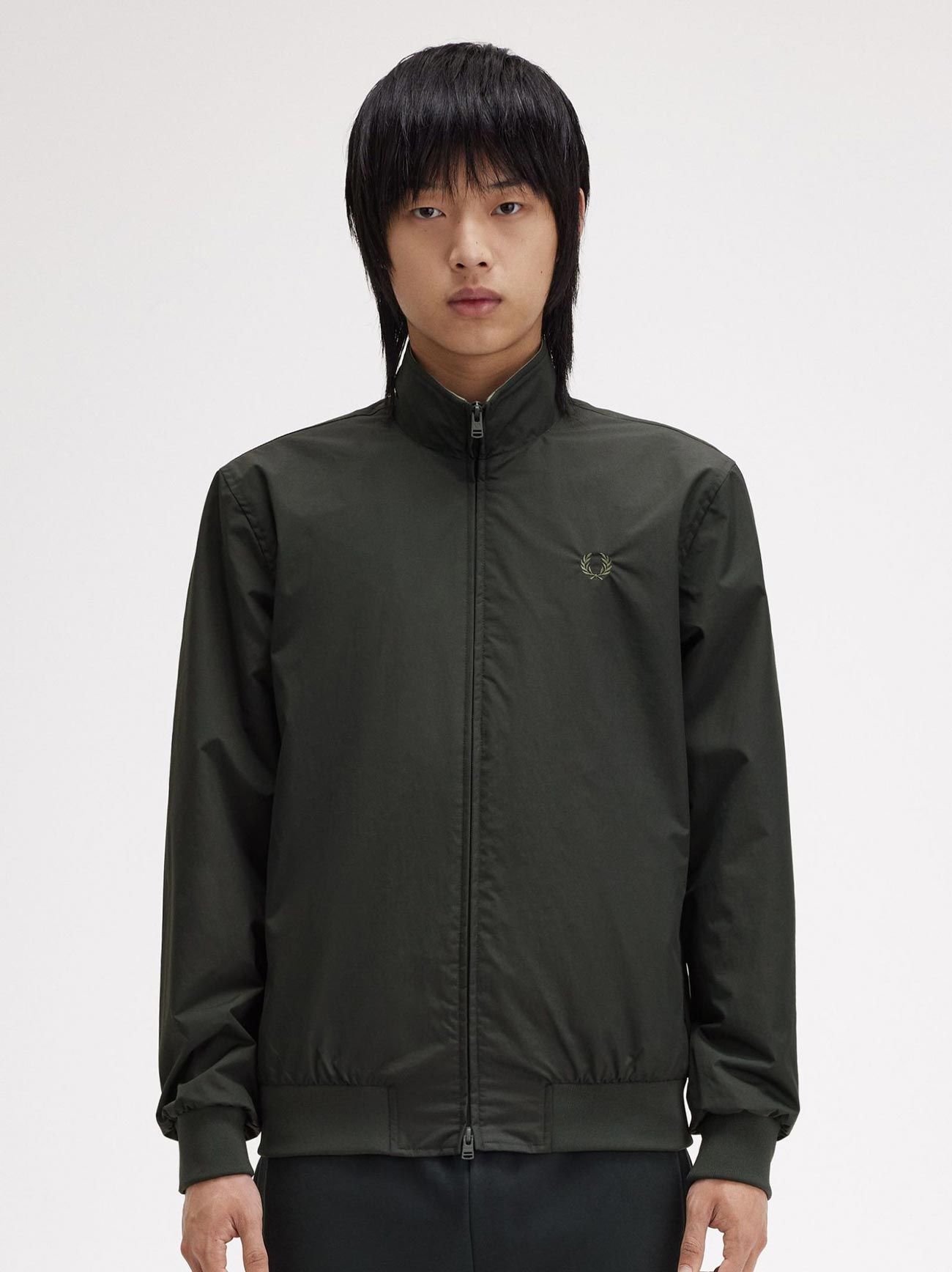 Fred Perry Mens Night Green The Brentham Jacket | Designerwear