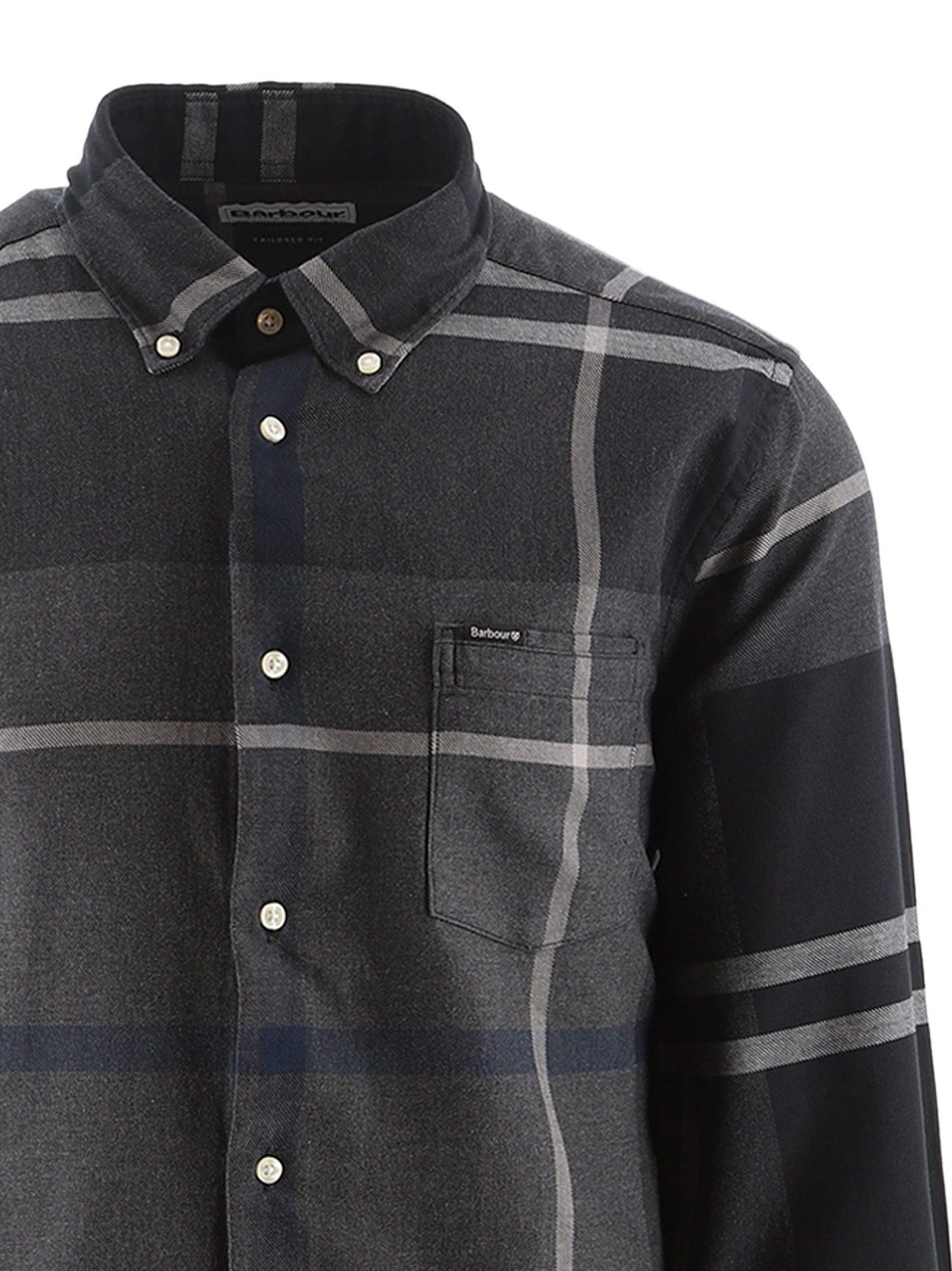 Barbour Mens Graphite Dunoon Tailored Shirt | Designerwear