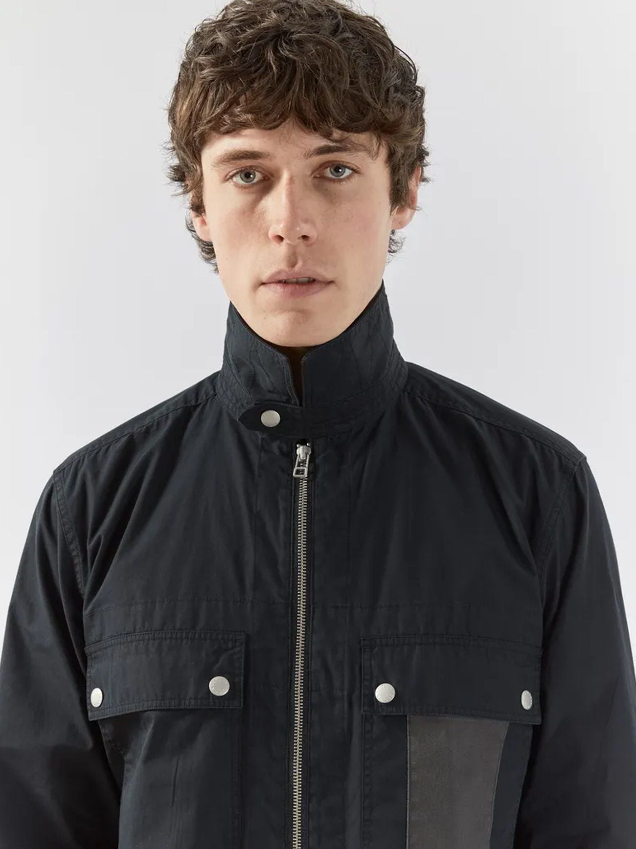 Pretty Green BLACK LARMAN ZIP Overshirt | Designerwear | Buy Now Pay ...