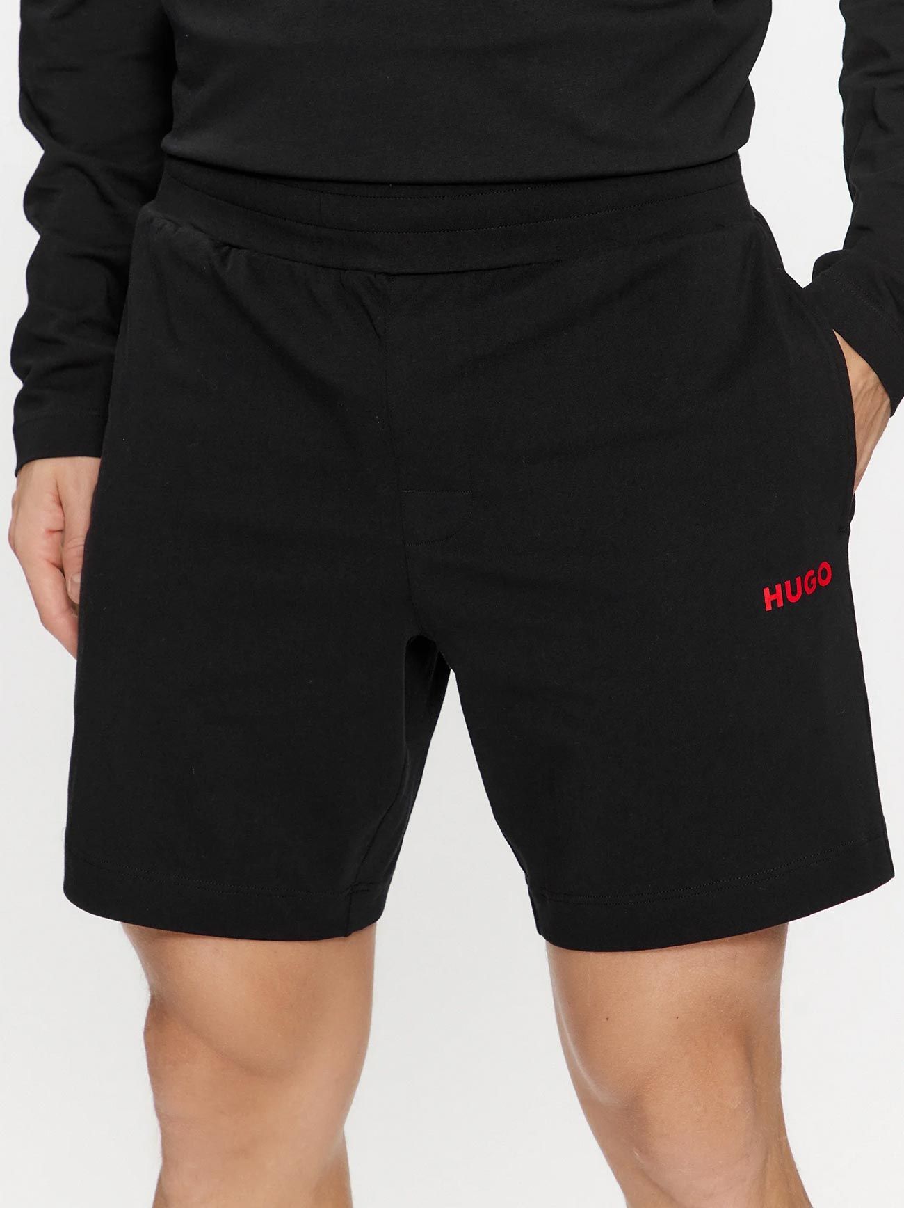 HUGO Mens Black Linked CW Short | Designerwear