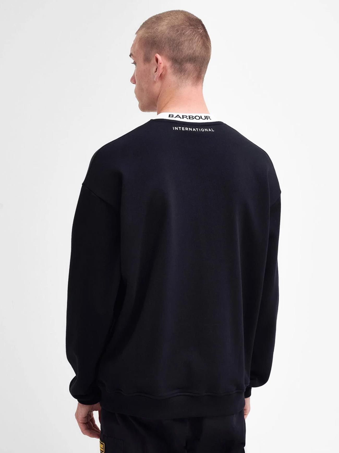 Barbour Mens Black Bates Sweatshirt | Designerwear