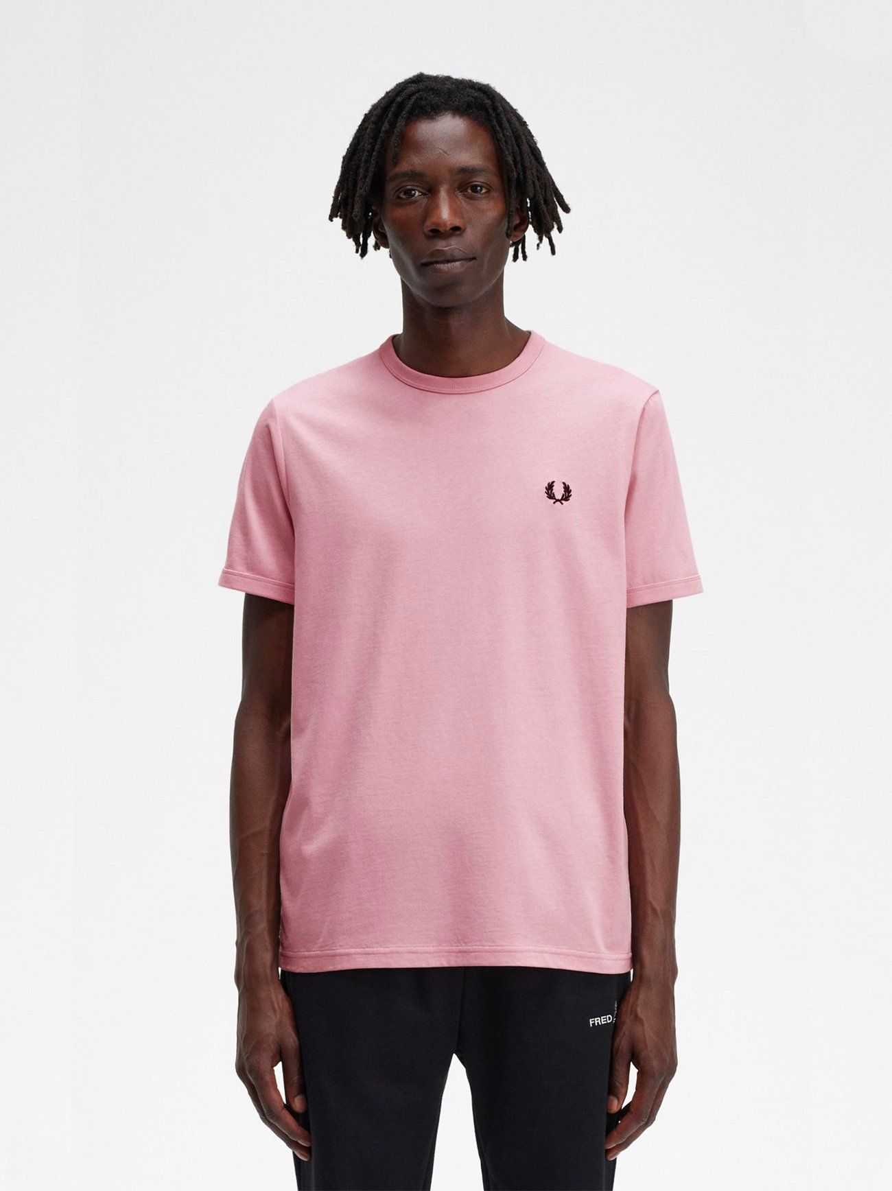 Fred Perry Mens Chalky Pink Ringer T-Shirt | Designerwear | Next Day ...