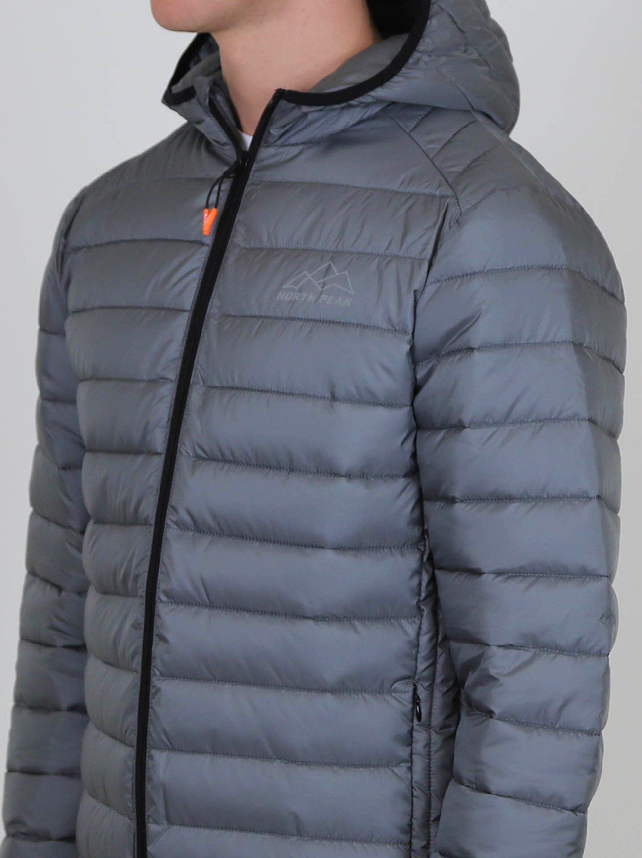 North Peak Mens Grey Steep Jacket | Designerwear