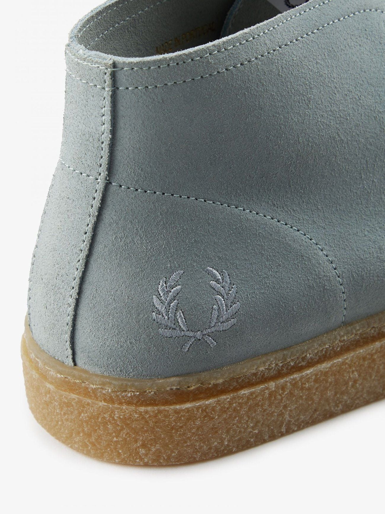 Fred Perry Mens Silver Blue Hawley Suede Trainer | Designerwear ...