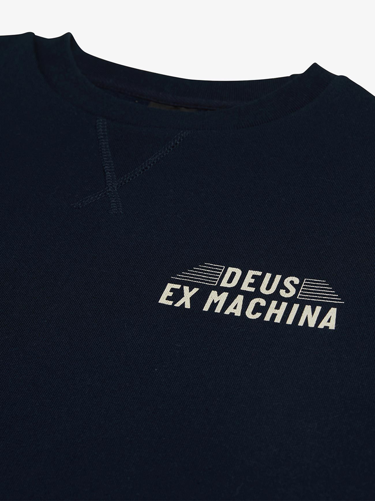 Deus Ex Machina Mens Navy Fender Crew Neck Sweatshirt | Designerwear