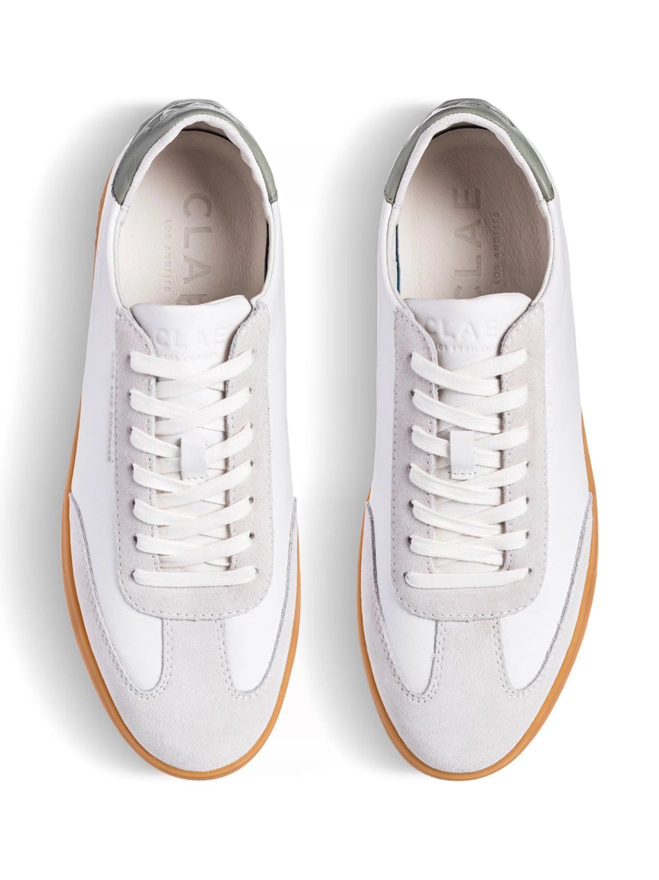 CLAE Footwear Mens White Tea Light Gum Deane Trainer | Designerwear