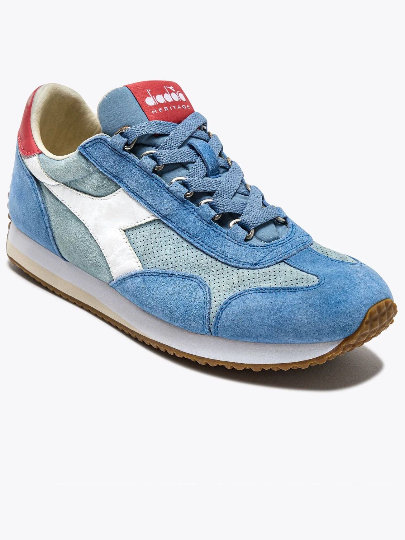 Diadora Mens Sky Blue London Equipe Suede SW Trainer | Designerwear