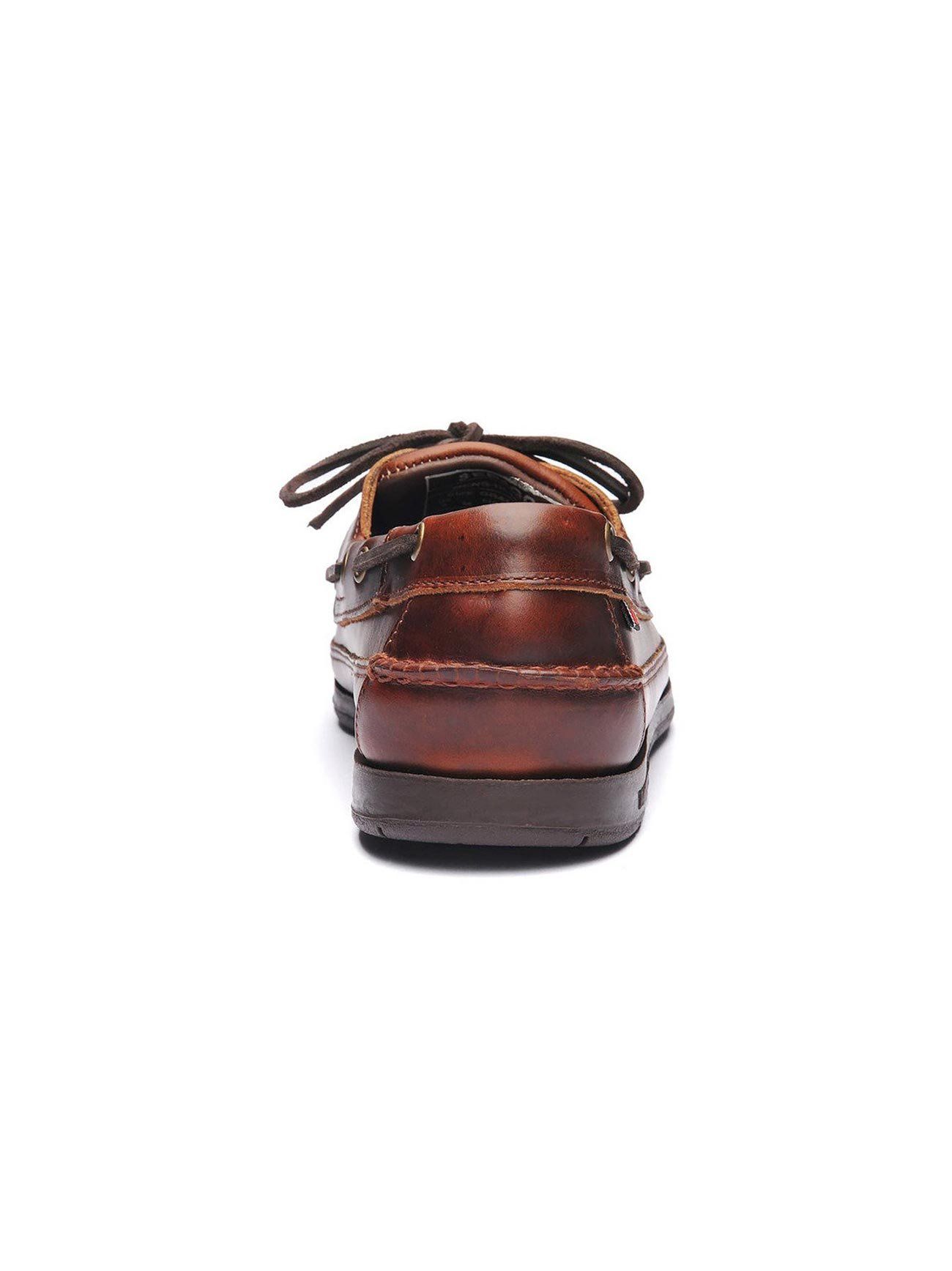 Sebago Mens Brown Gum Schooner Waxed Leather Boat Shoe | Designerwear