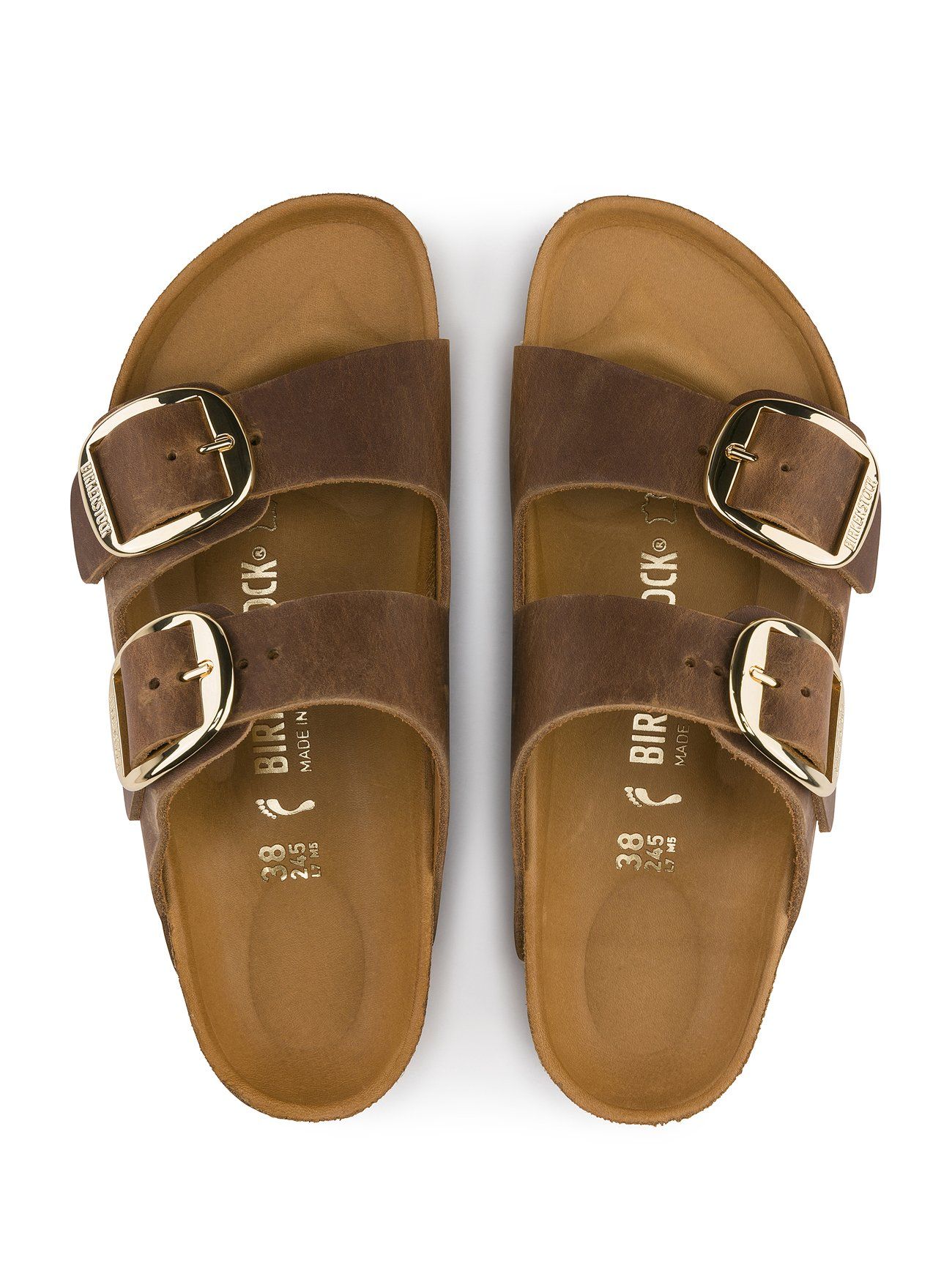 Birkenstock Womens Cognac Arizona Big Buckle Sandal | Designerwear