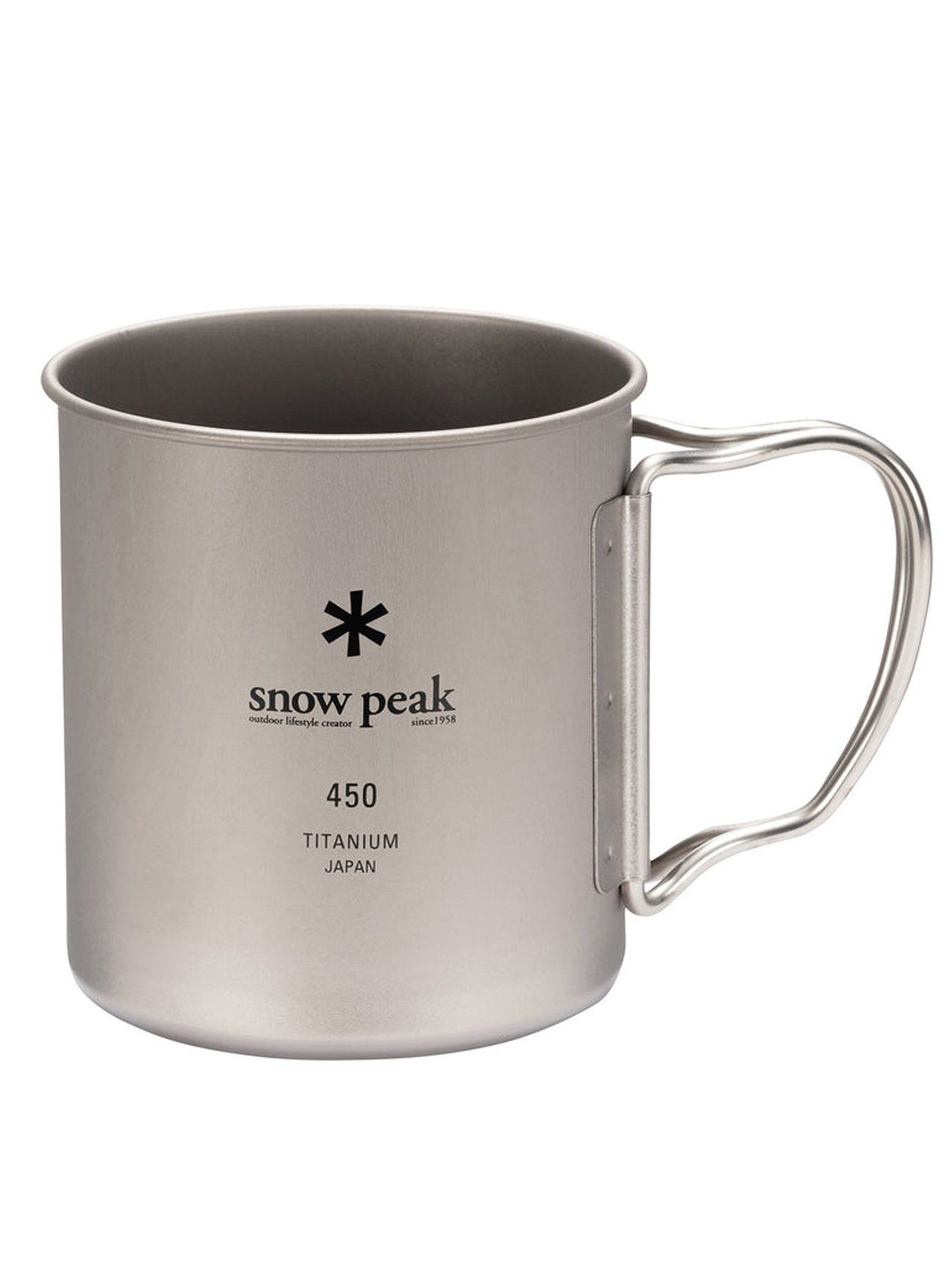 Snow Peak Unisex Silver Titanium Single Wall 450ml Mug | Designerwear