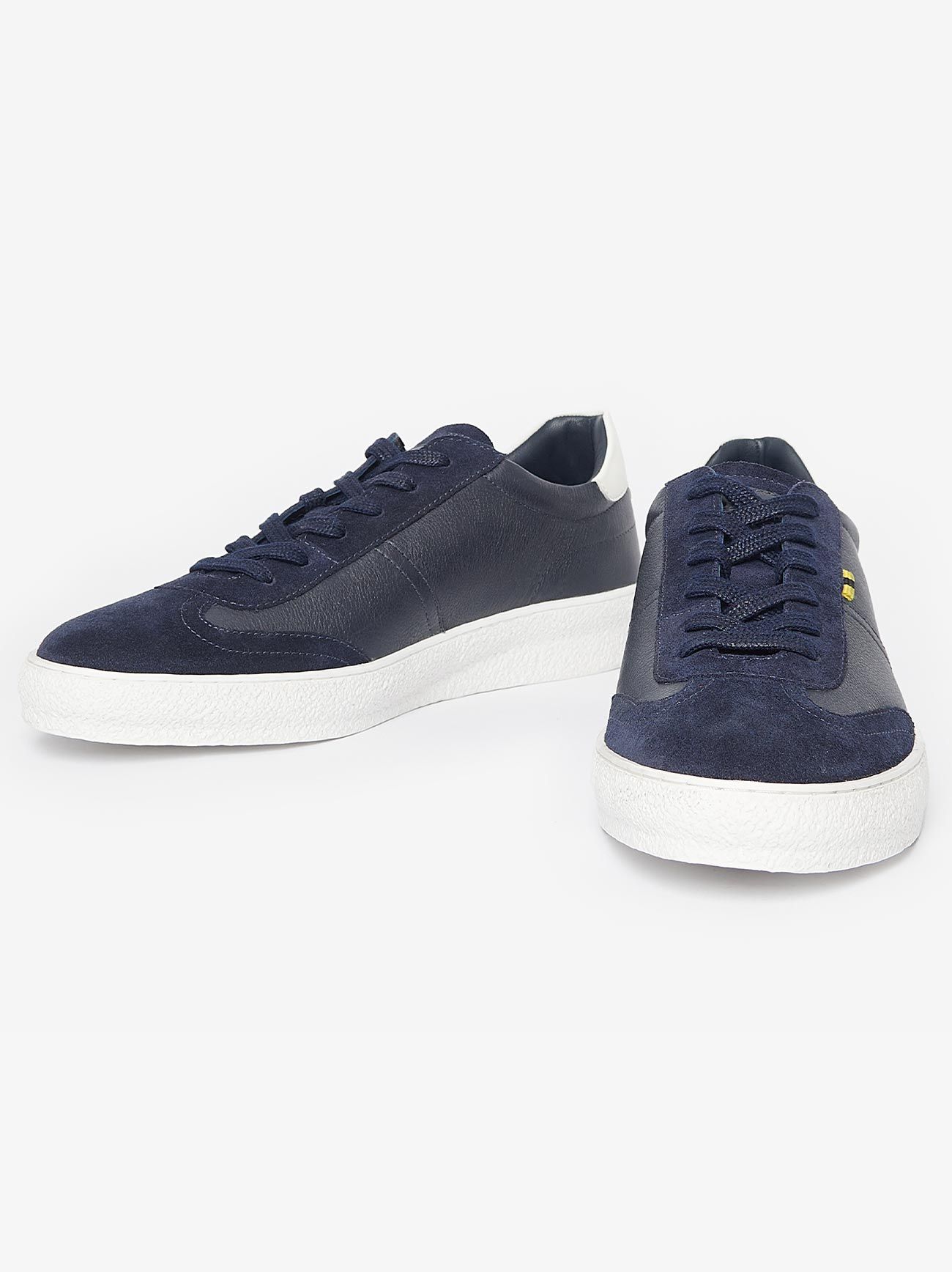Barbour Mens Navy Suede Felix Trainer | Designerwear