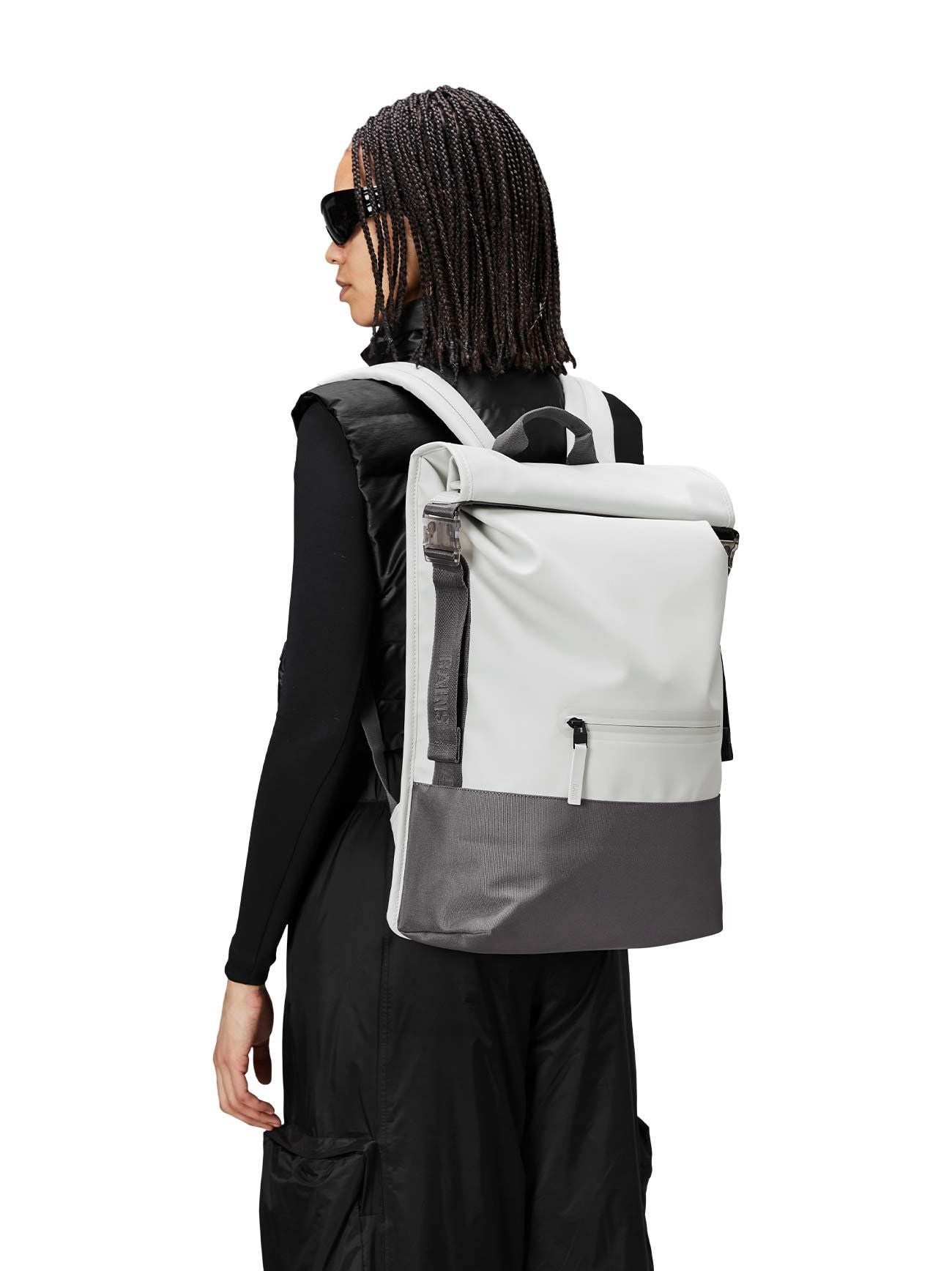 Rains Unisex Ash Trail Rolltop Backpack | Designerwear