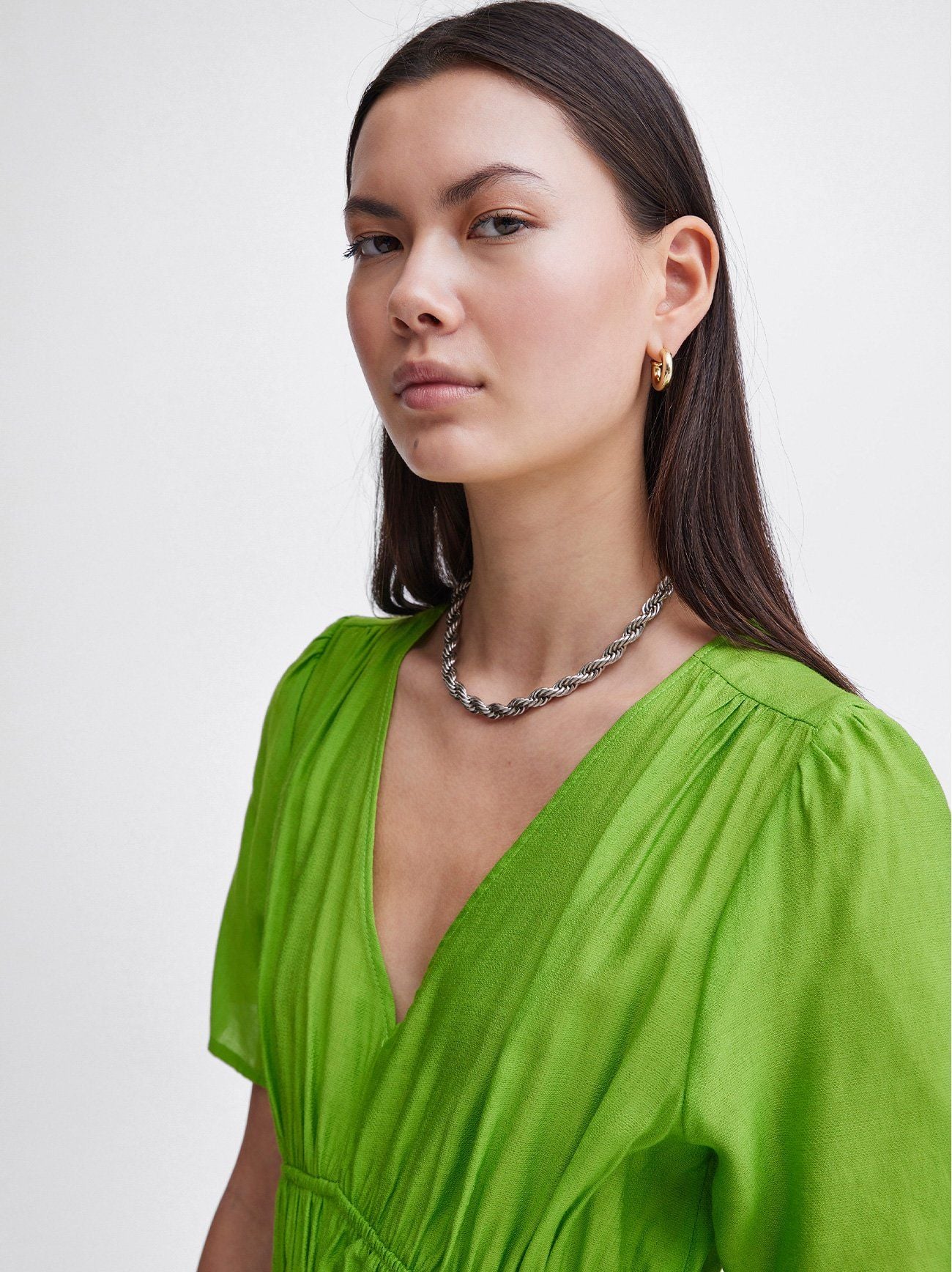 ICHI Womens Greenery Quilla Dress | Designerwear