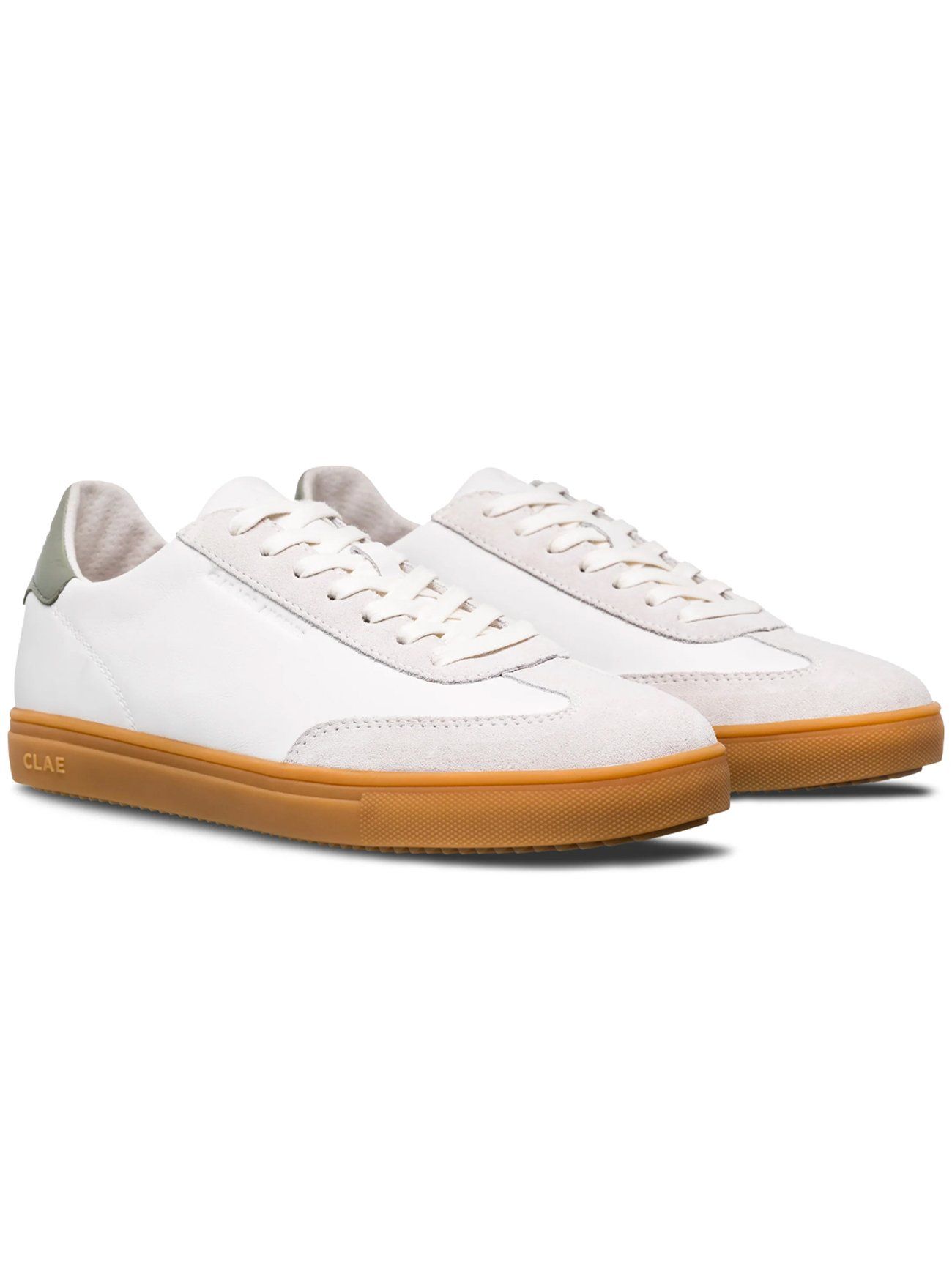 CLAE Footwear Mens White Tea Light Gum Deane Trainer | Designerwear
