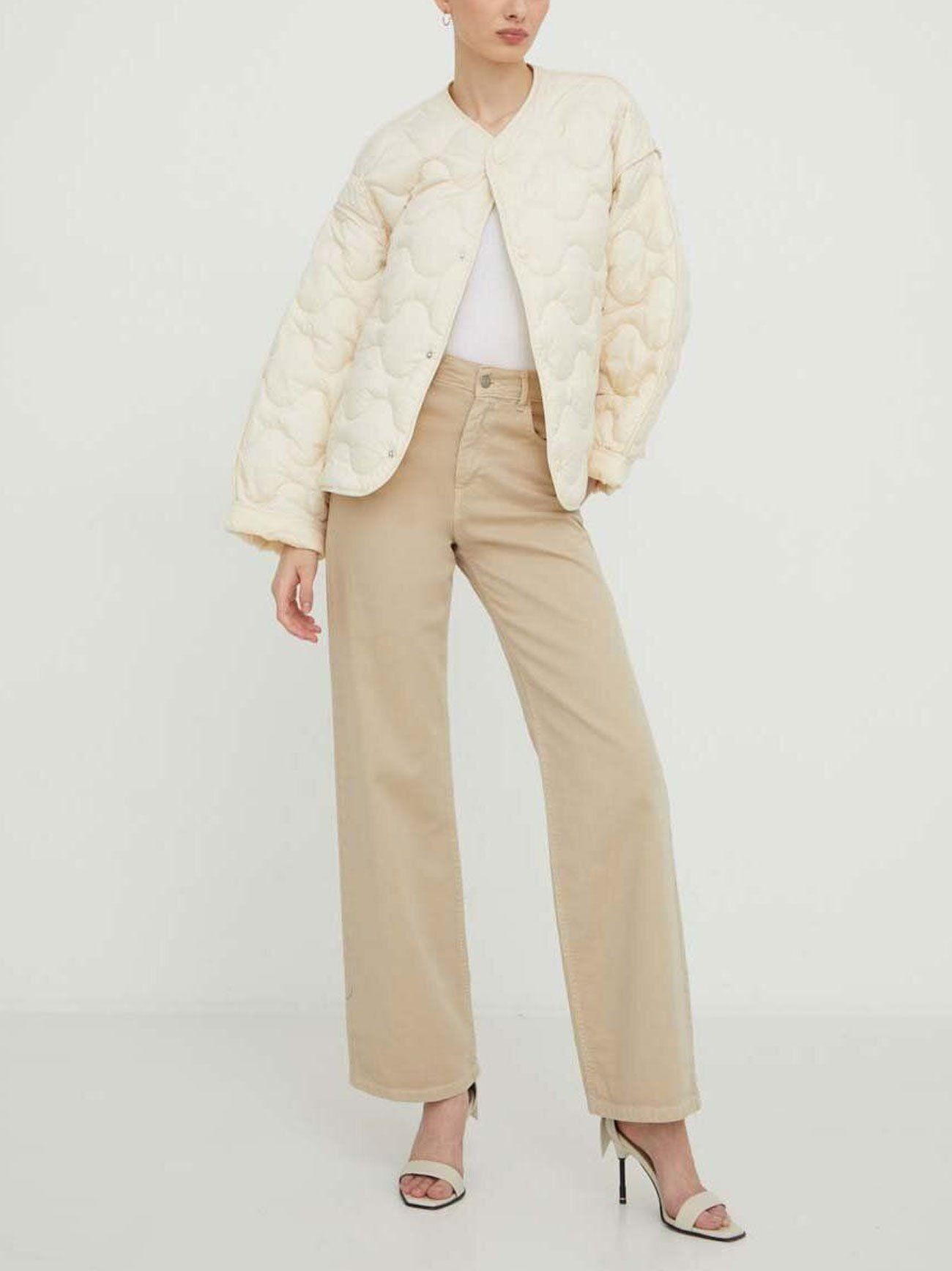 HUGO Womens Light Beige Flina-1 Jacket | Designerwear