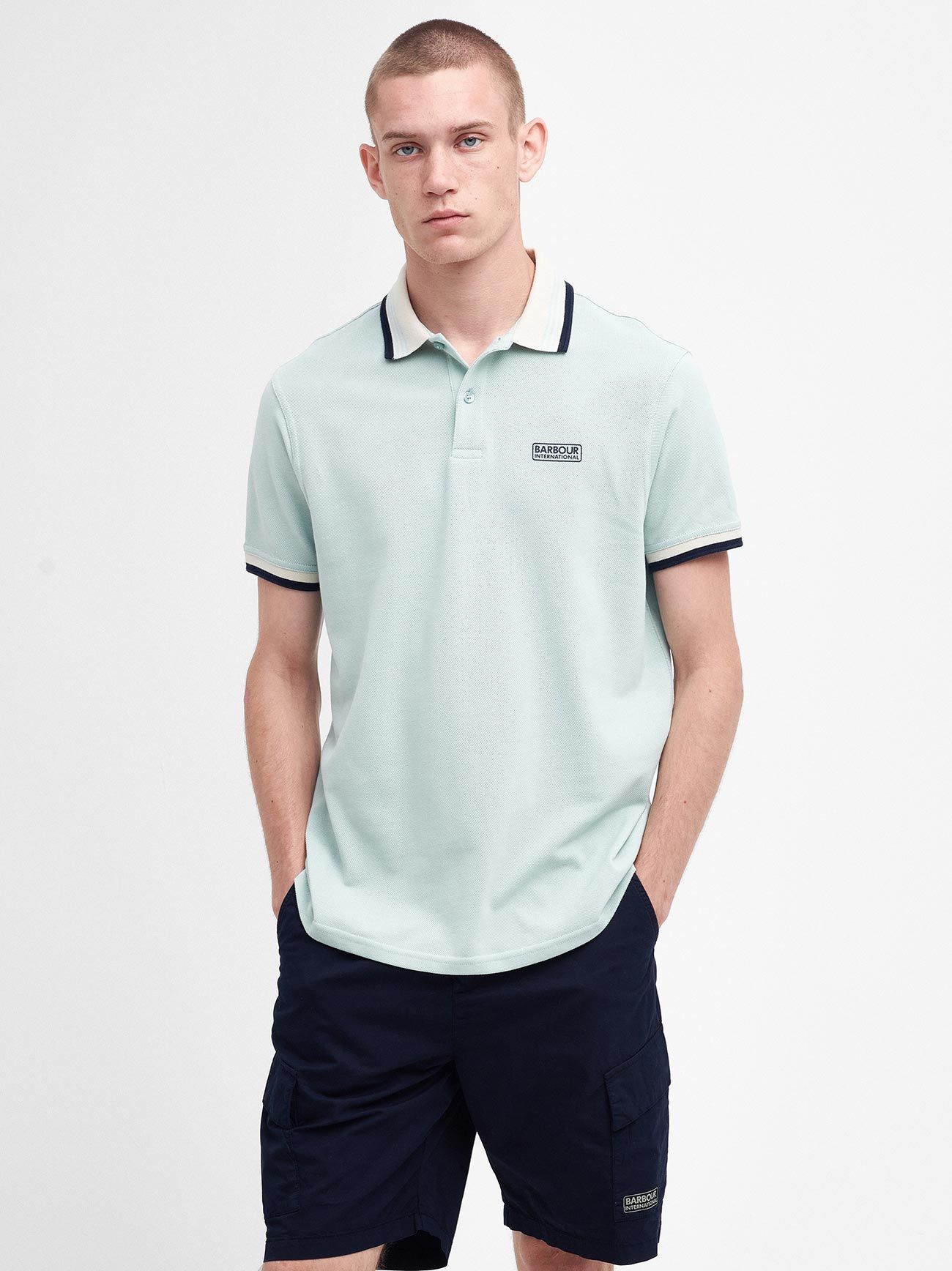 Barbour Mens Green Fig Francis Polo Shirt | Designerwear