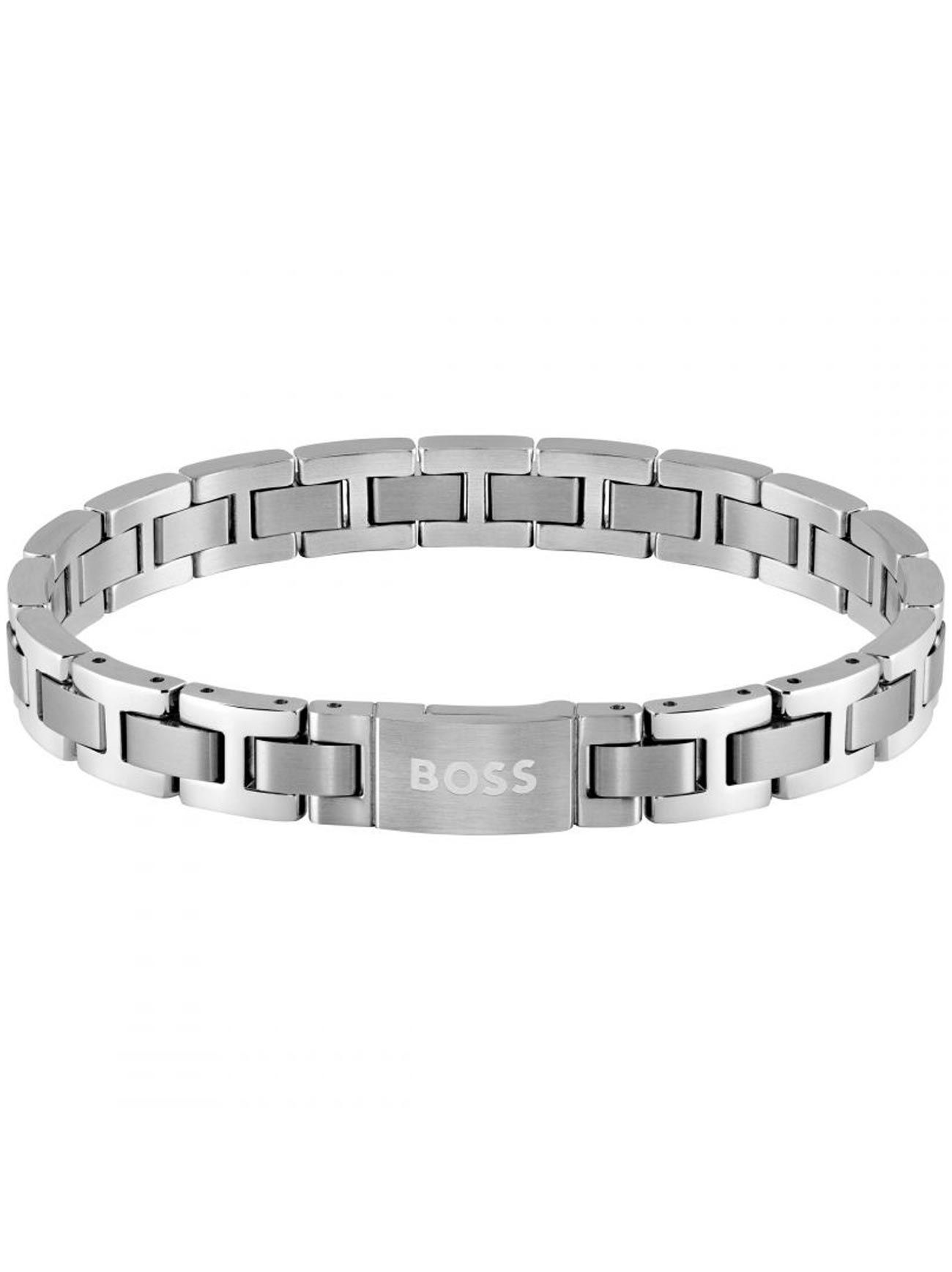 BOSS Mens Steel Metal Link Essentials Bracelet | Designerwear