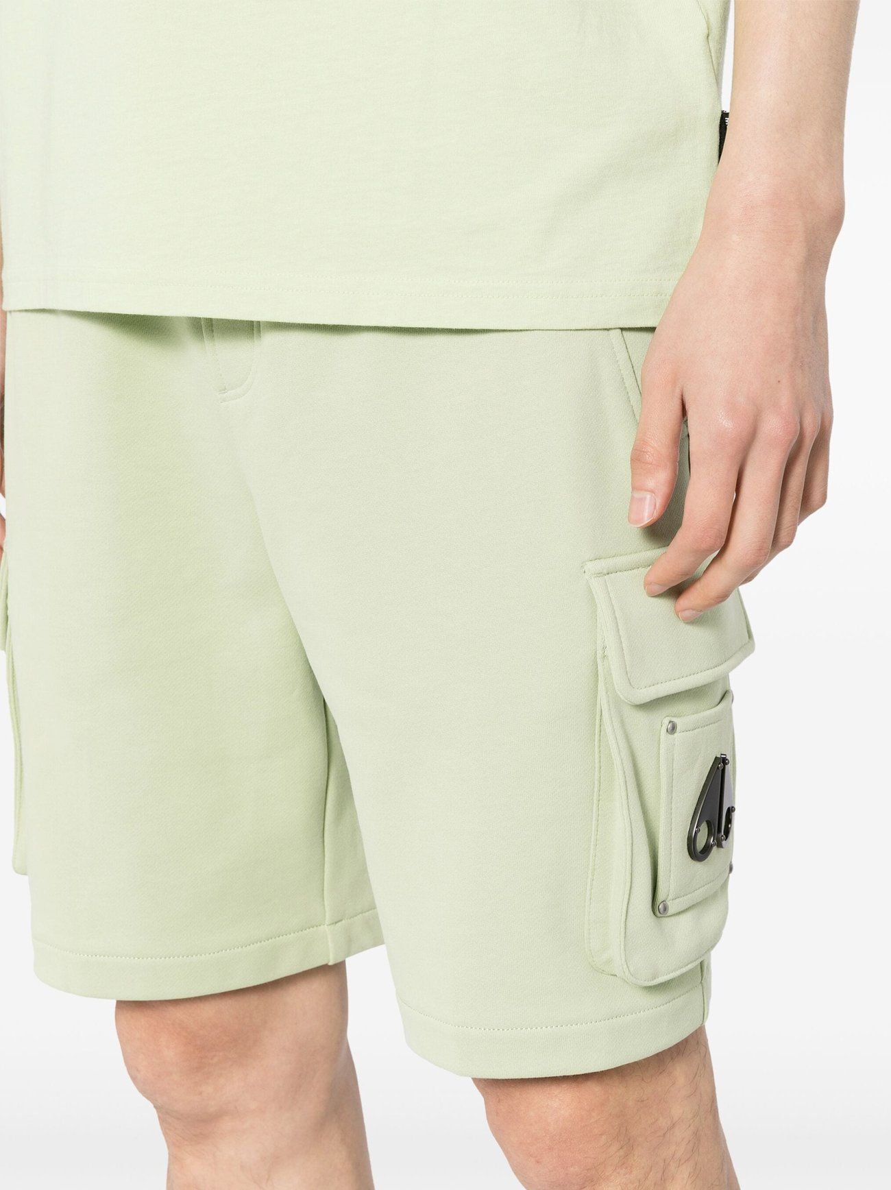 Moose Knuckles Mens Mint Hartsfield Cargo Short | Designerwear
