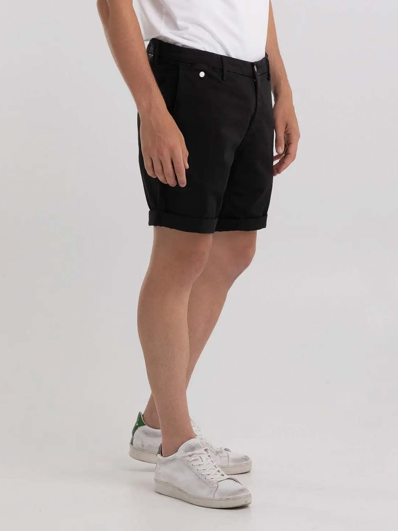 Replay Mens Black BENNI Short | Designerwear