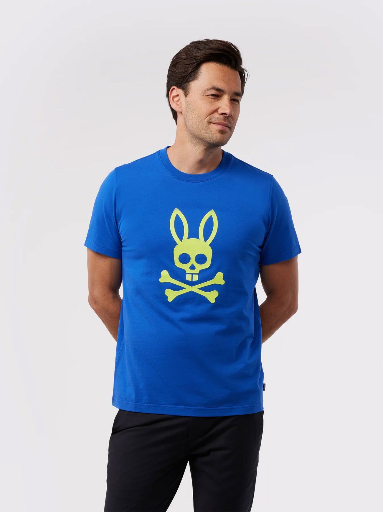 Psycho Bunny Mens Surf The Web Posen Matte Graphic T-Shirt | Designerwear