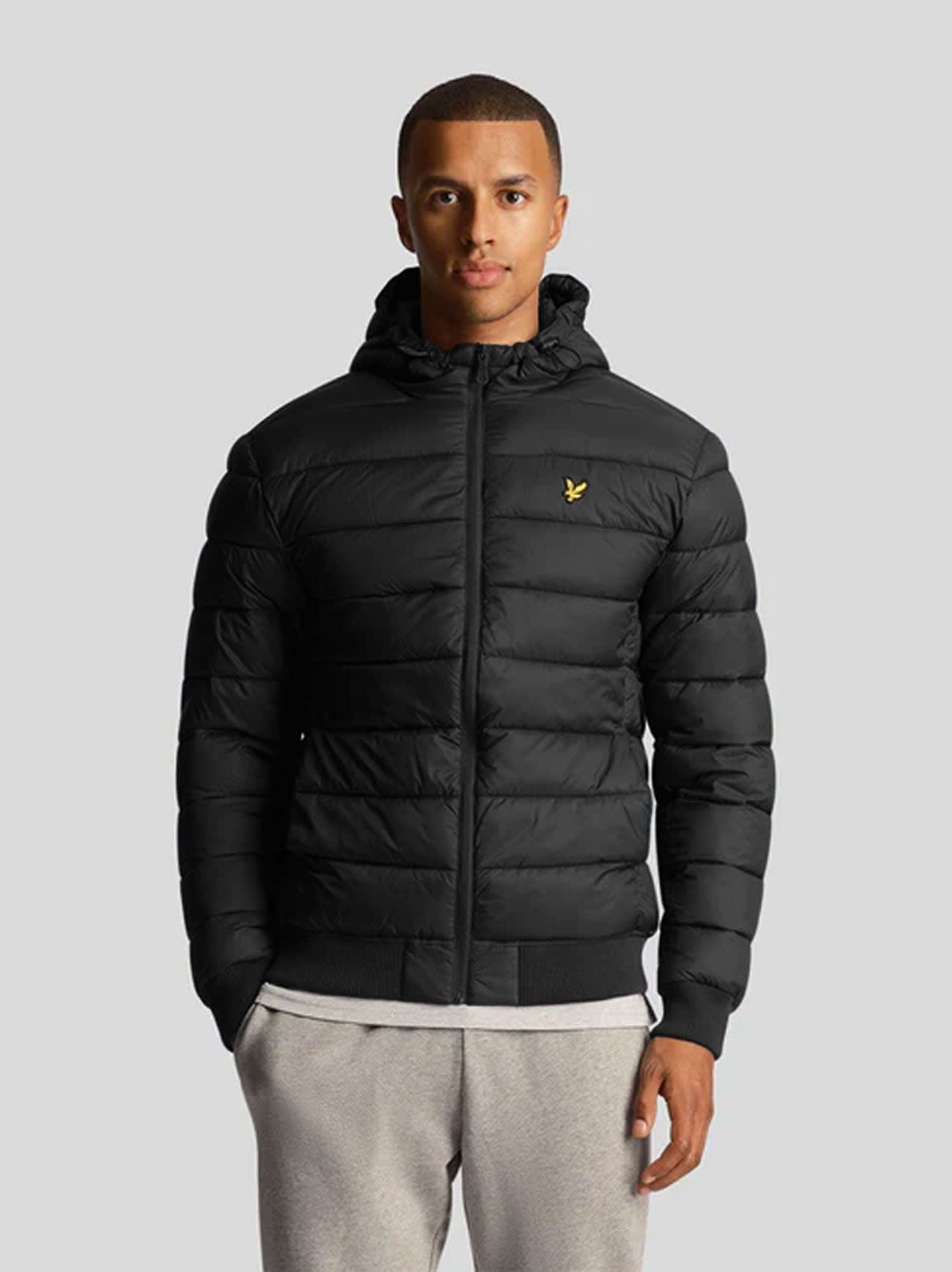 Lyle and Scott Mens Jet Black Wadded Jacket | Designerwear