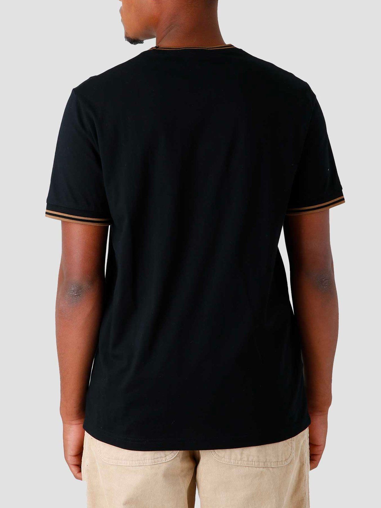 Fred Perry Black Shaded Stone Twin Tipped T-Shirt | Designerwear | Buy ...