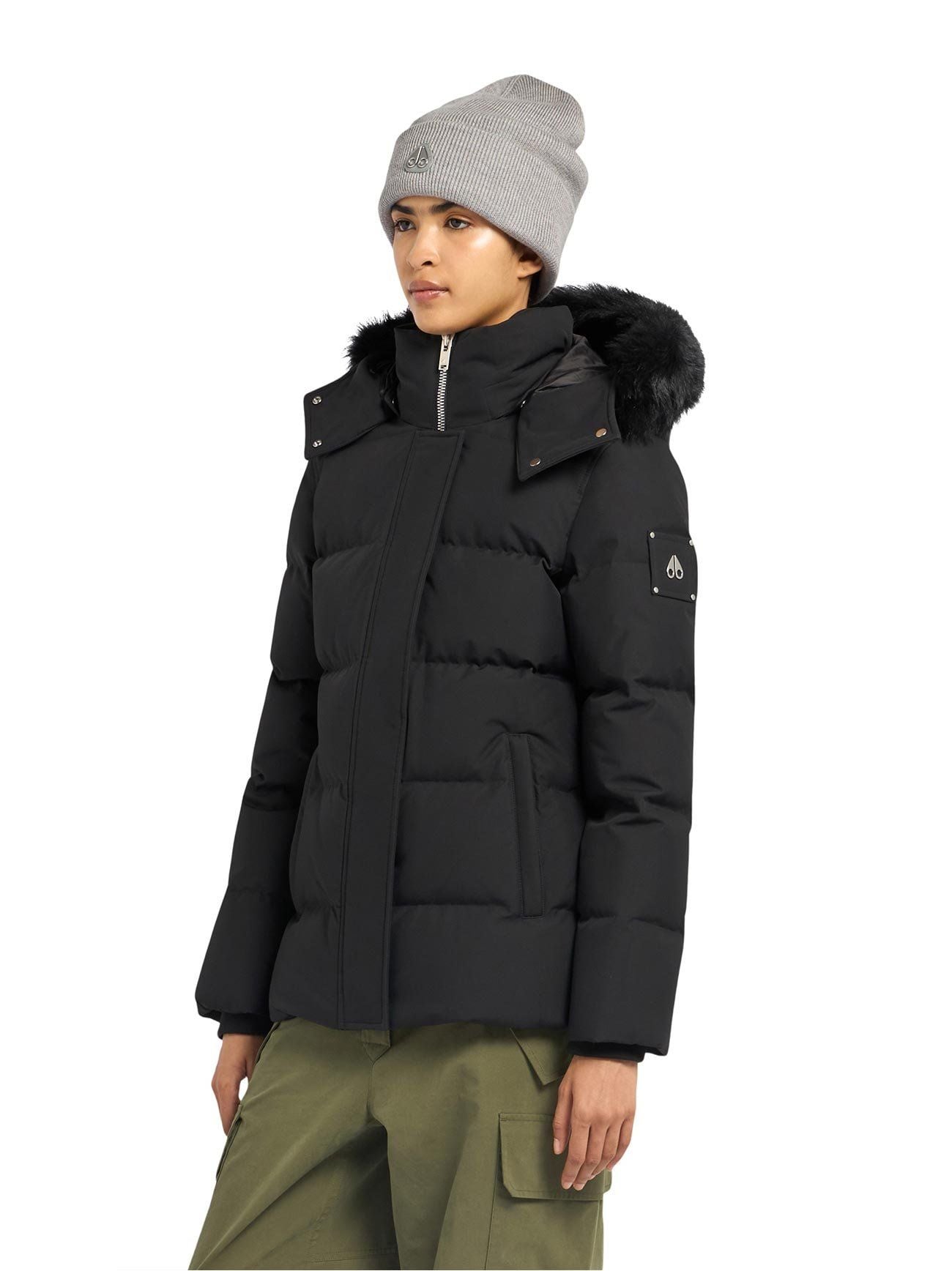 Moose Knuckles Womens Black Cloud 3Q Jacket | Designerwear