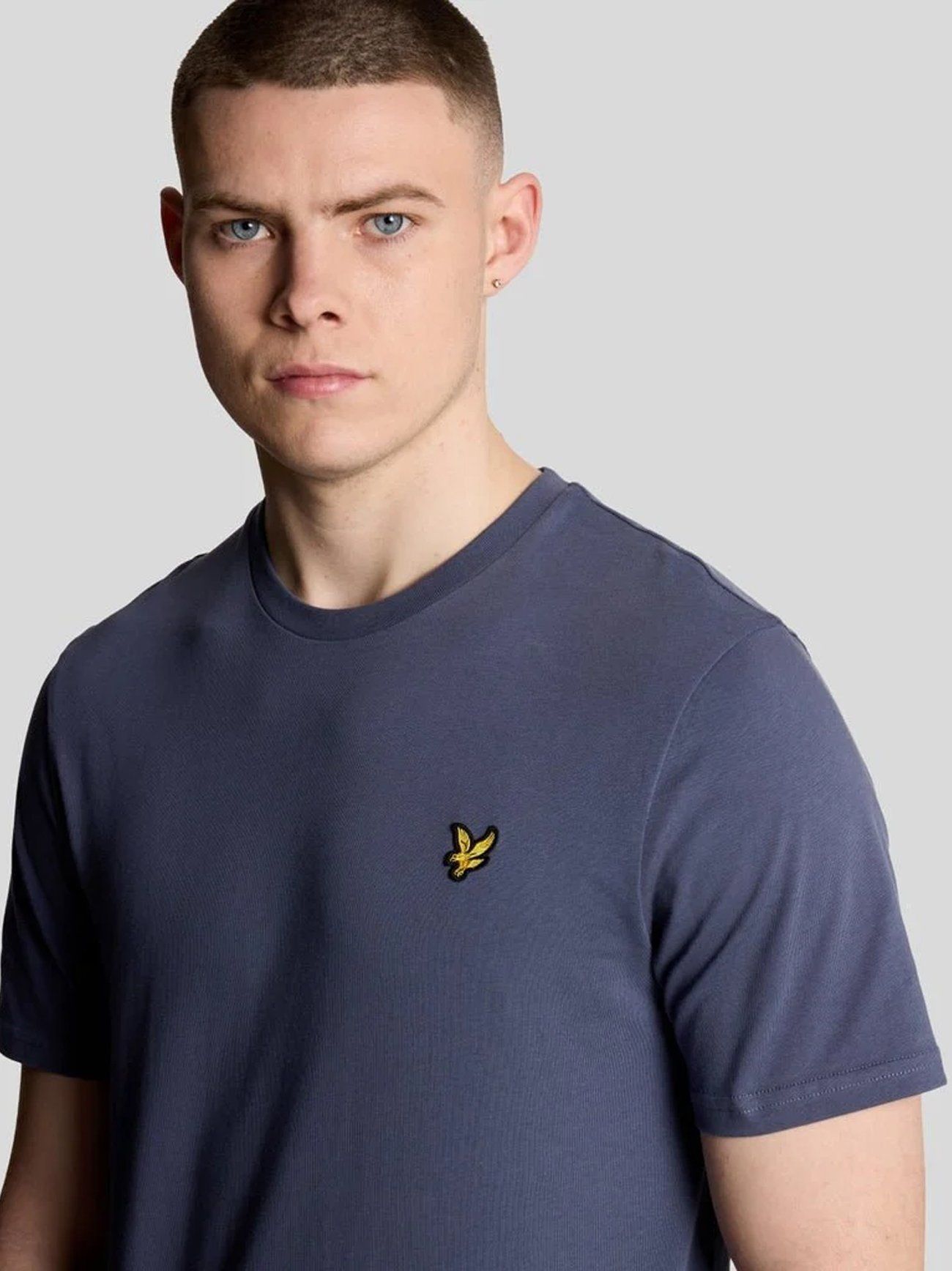Lyle and Scott Mens Cool Indigo Plain T-Shirt | Designerwear