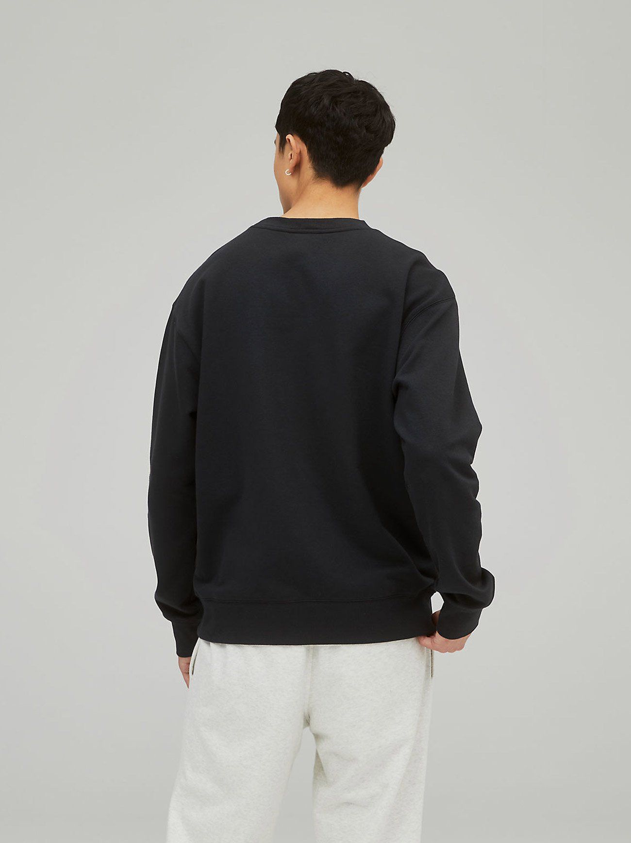 New Balance Mens Black Uni-ssentials Crew Neck Sweatshirt | Designerwear
