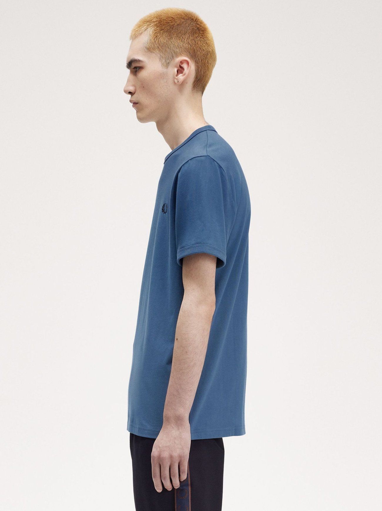 Fred Perry Mens Midnight Blue Ringer T-Shirt | Designerwear