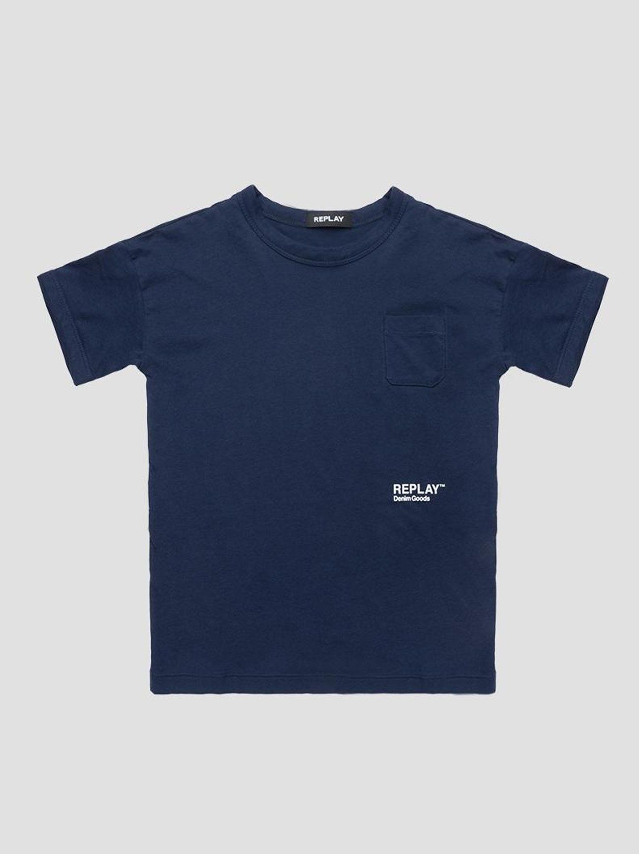 Replay Kids Navy Pocket T-Shirt | Designerwear | Hassle Free Returns