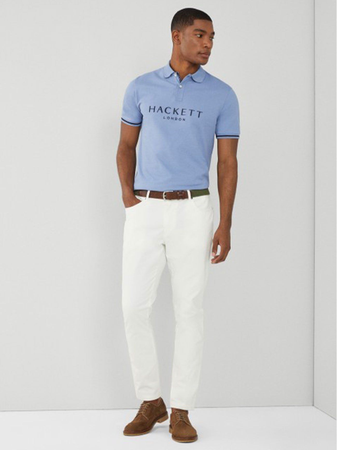 Hackett Mens Blue Heritage Classic Polo Shirt | Designerwear