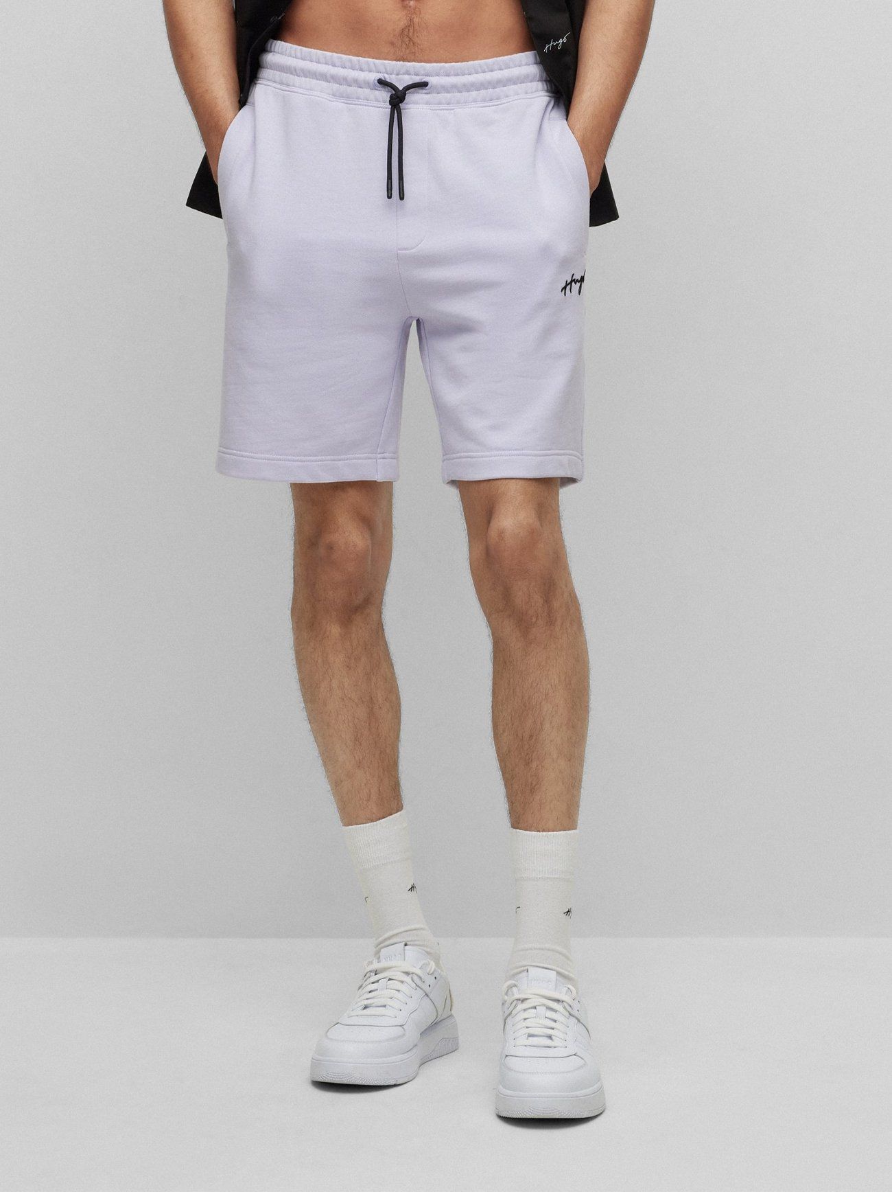 HUGO Light Pastel Purple Dampinas Shorts | Designerwear | Signup for an ...
