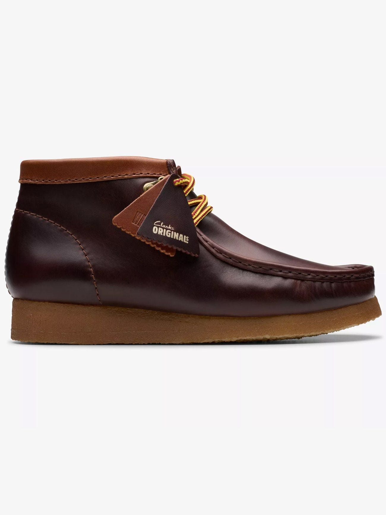Clarks Originals Mens Burgundy Leather Wallabee Hiker Boot | Designerwear