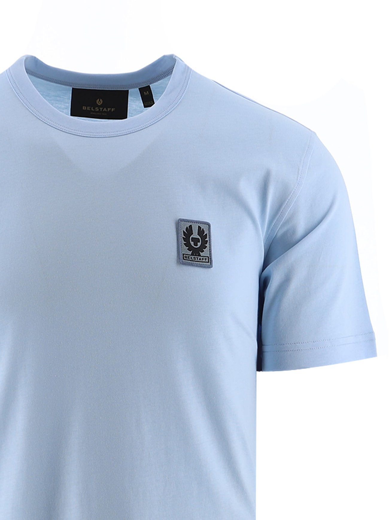 Belstaff Mens Sky Blue Logo T-Shirt | Designerwear