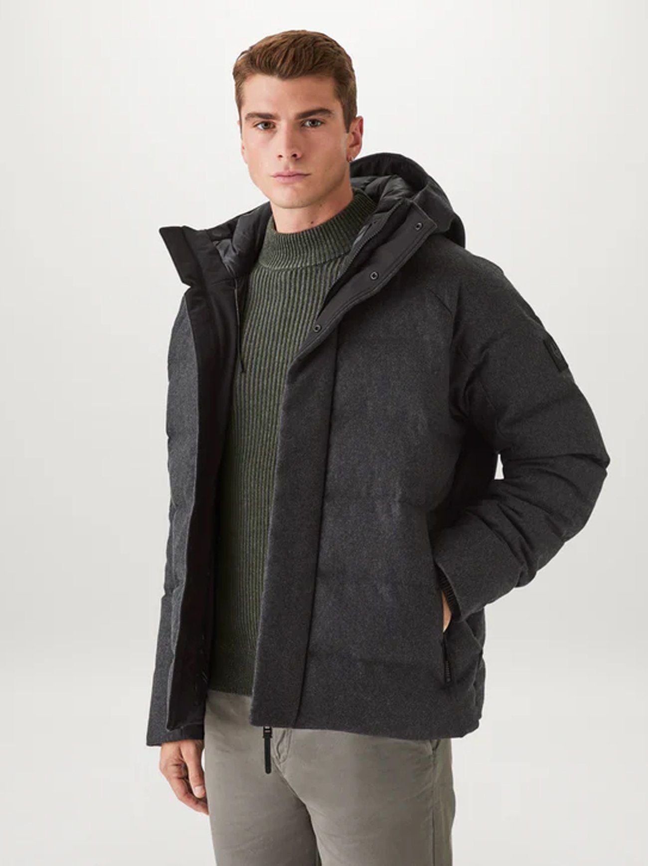 Belstaff Mens Charcoal Heather Apex Jacket | Designerwear