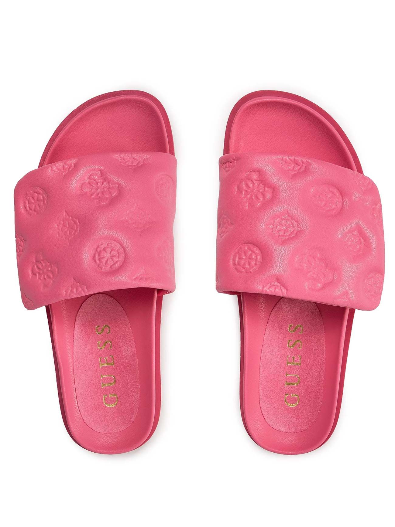 GUESS Womens Pink Fabio Slide | Designerwear