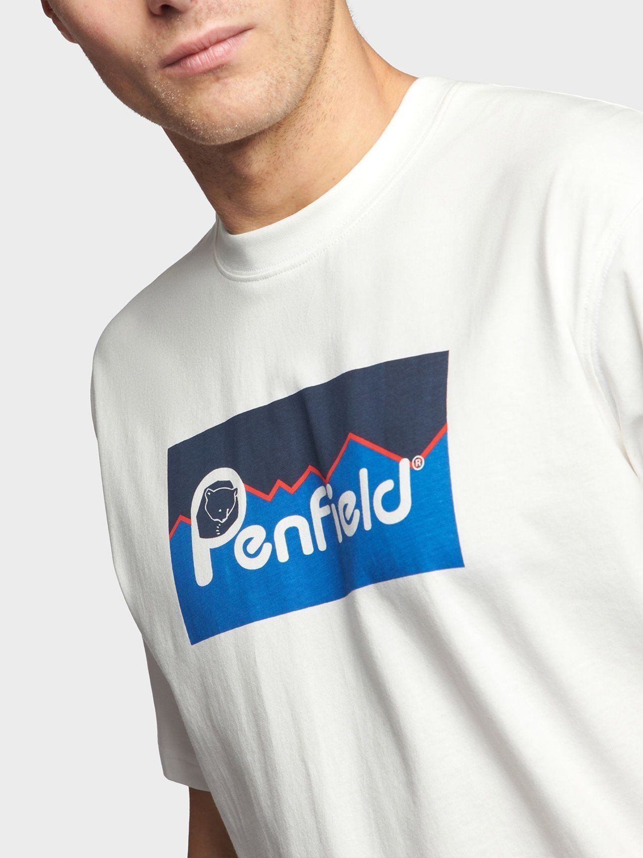 Penfield Mens Bright White Penfield Original Large Logo T-Shirt ...