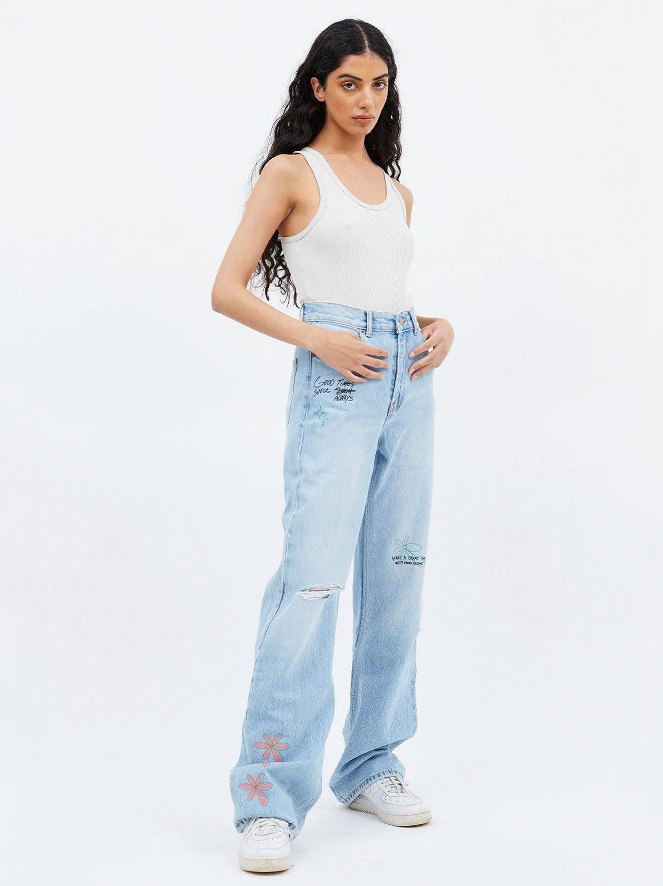 Dr. Denim Womens White Demi Top | Designerwear