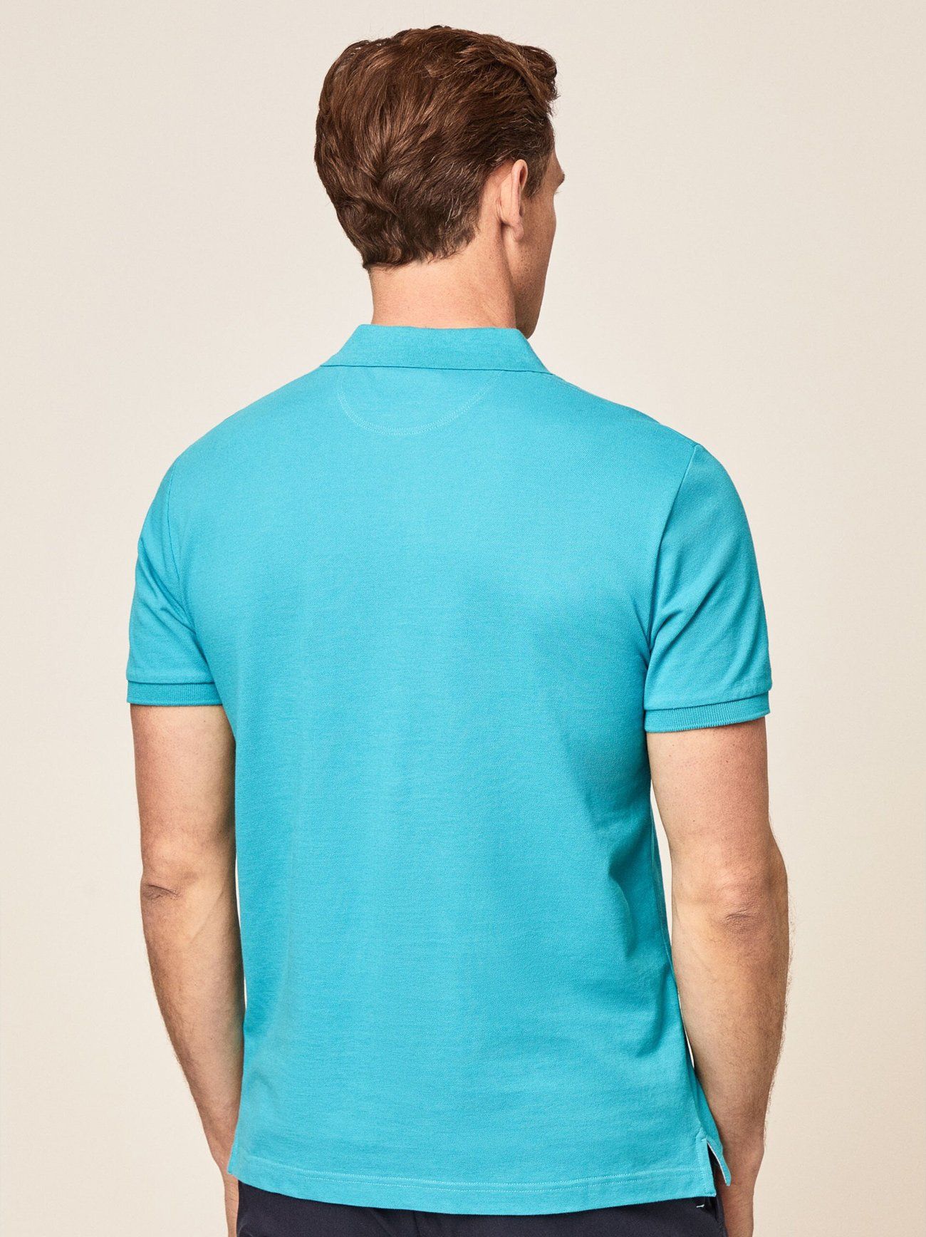 Hackett Mens Azure Green Slim Fit Logo Polo Shirt | Designerwear | Next ...