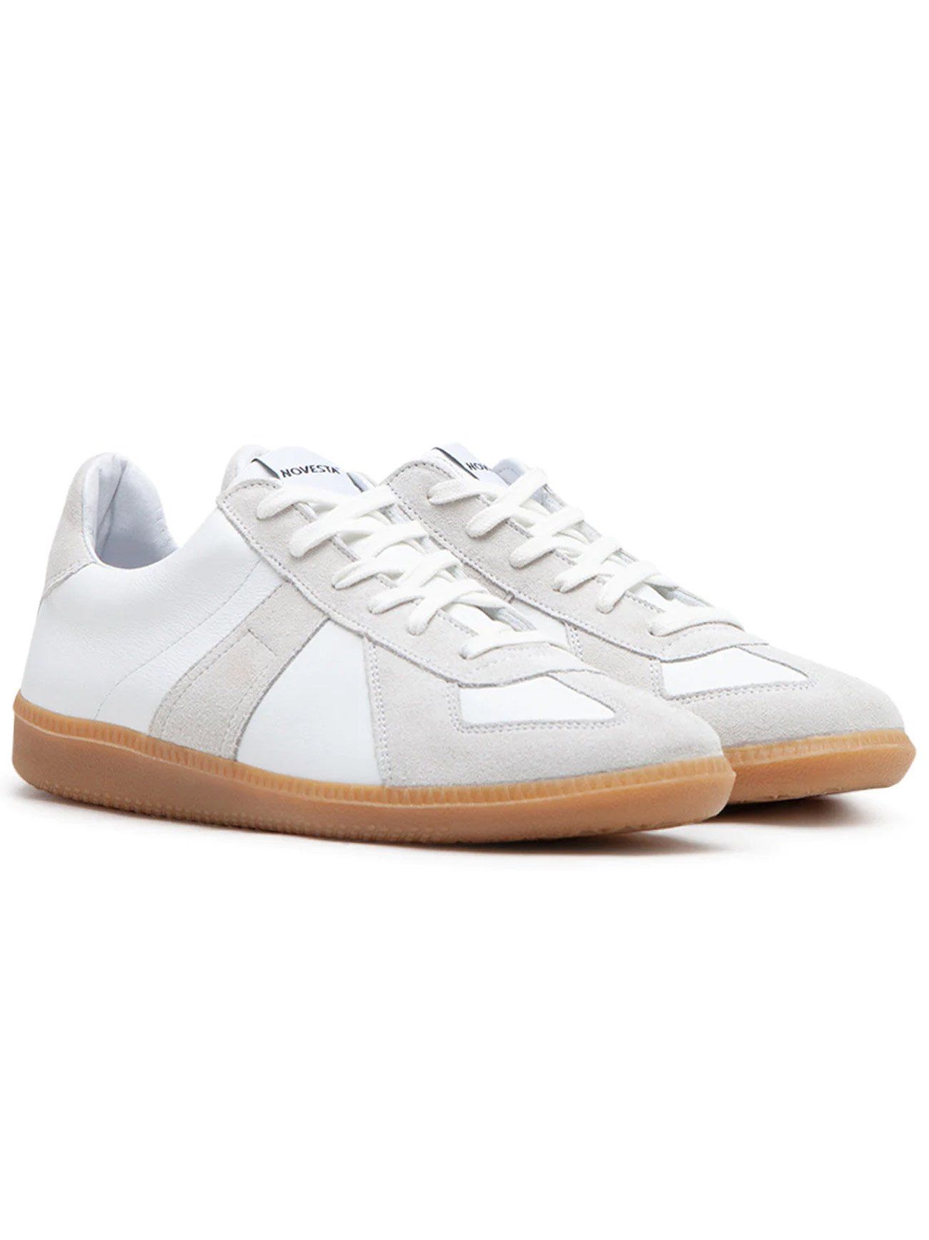 Novesta Mens White Transparent Gat Trainer | Designerwear