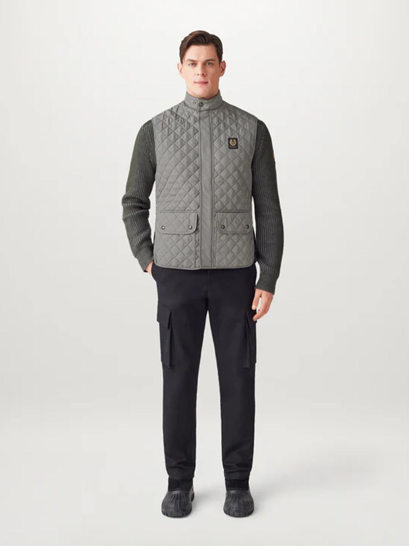 Belstaff Mens Gunmetal Icon Gilet | Designerwear