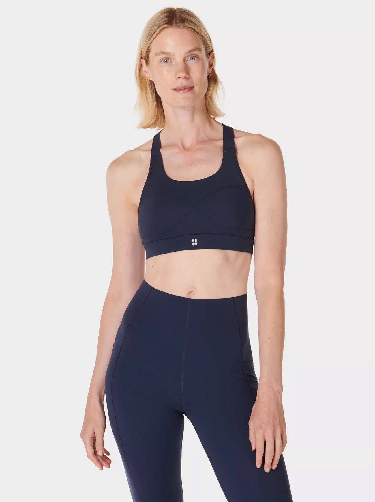 Sweaty Betty Womens Navy Blue Power Medium Support Sports Bra ...