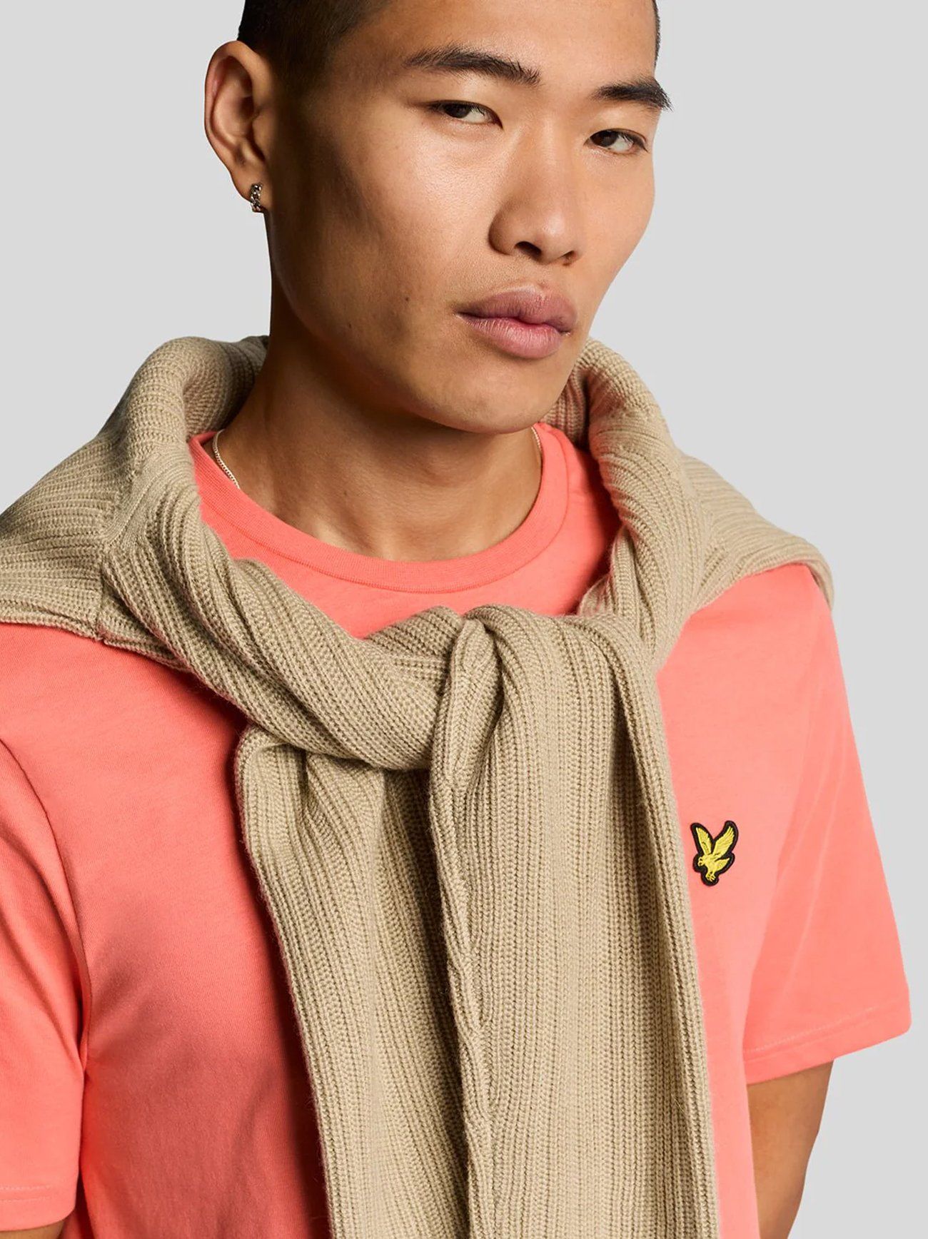 Lyle and Scott Mens Coral Stand Plain T-Shirt | Designerwear