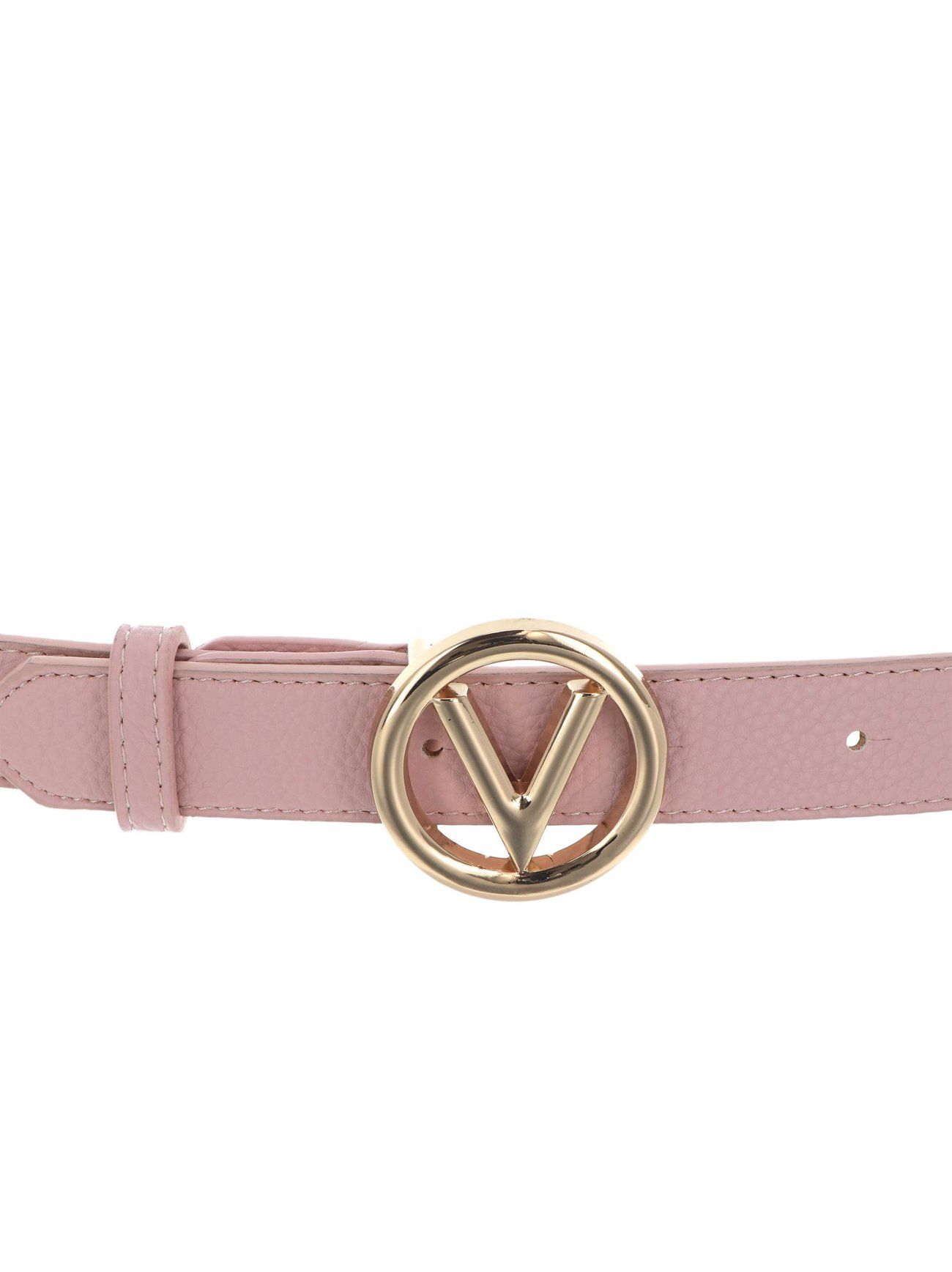 Valentino Womens Powder Gold Round Belt | Designerwear