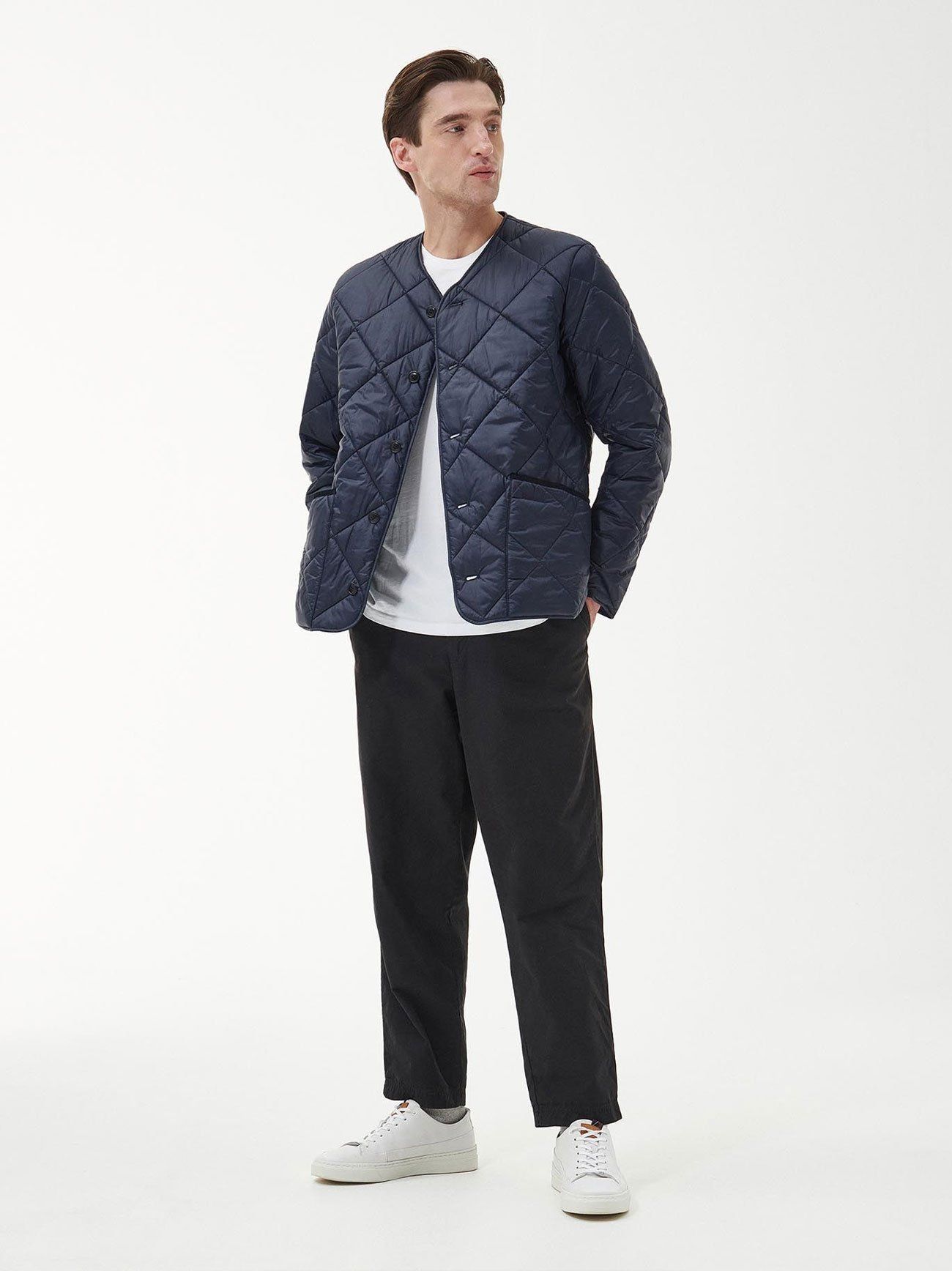 Barbour Mens Navy Forest Liddesdale Cardigan | Designerwear