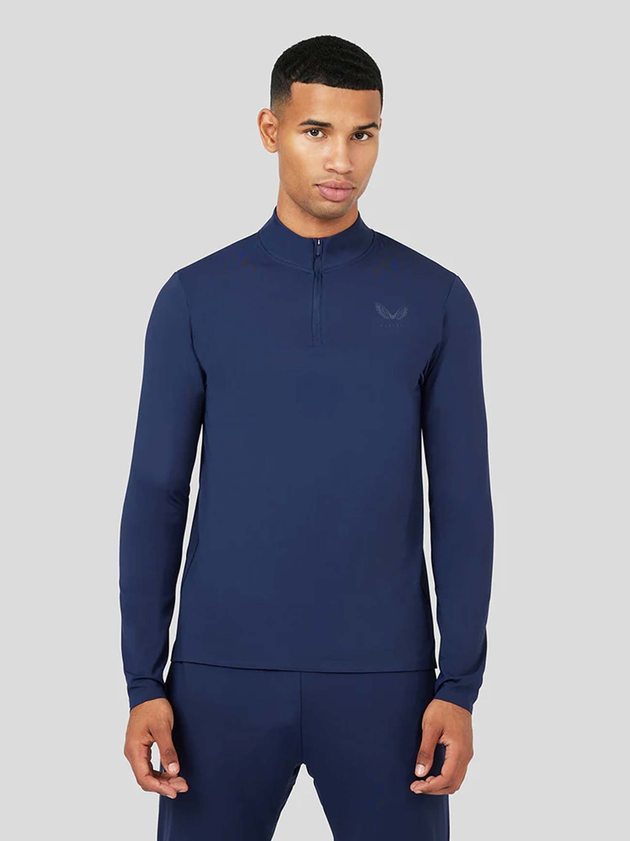 Castore Mens Navy Quarter Zip Sweatshirt | Designerwear